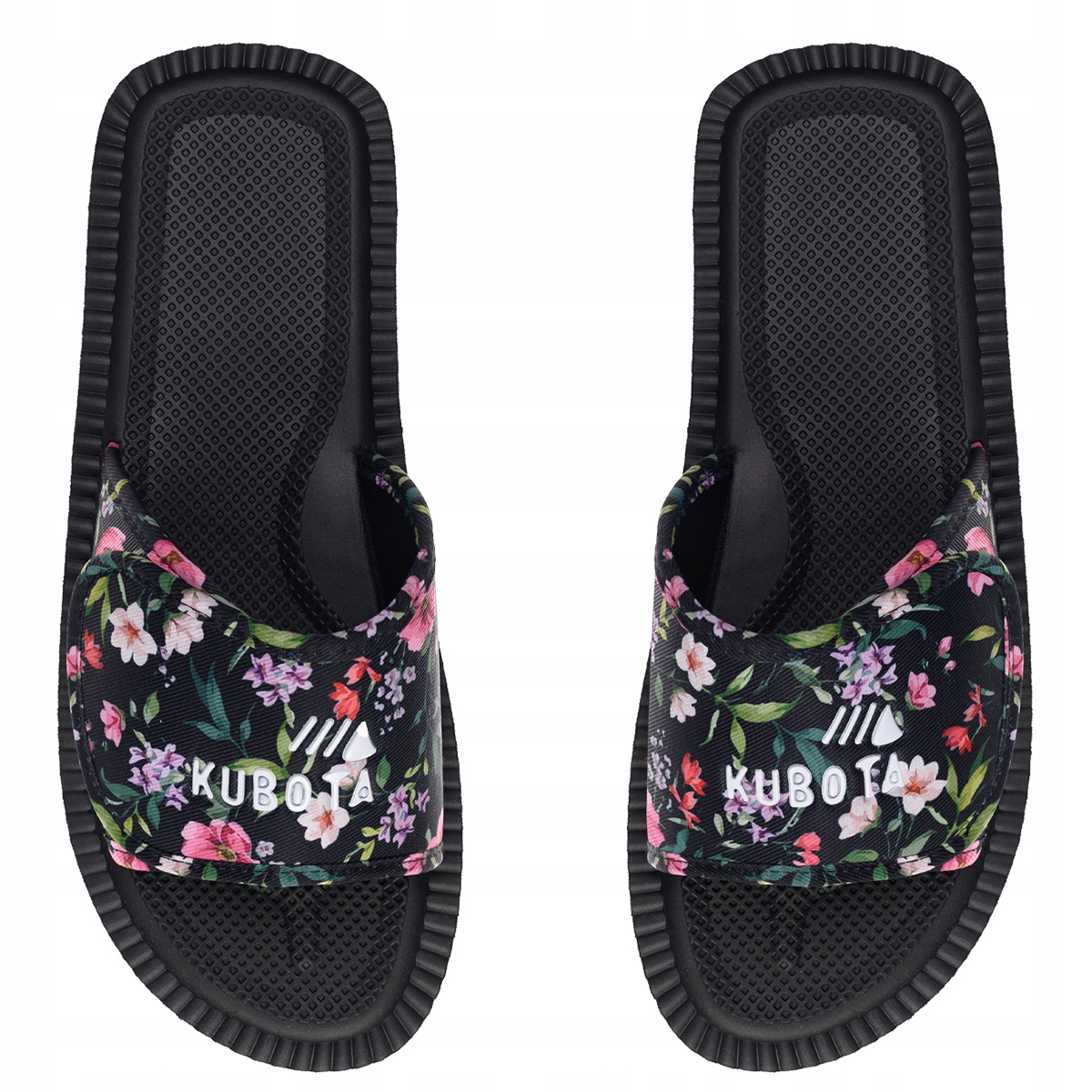 Kubota Klapki Rzep z Biedronki Multicolor Flowers Czarne JMP 38 ...