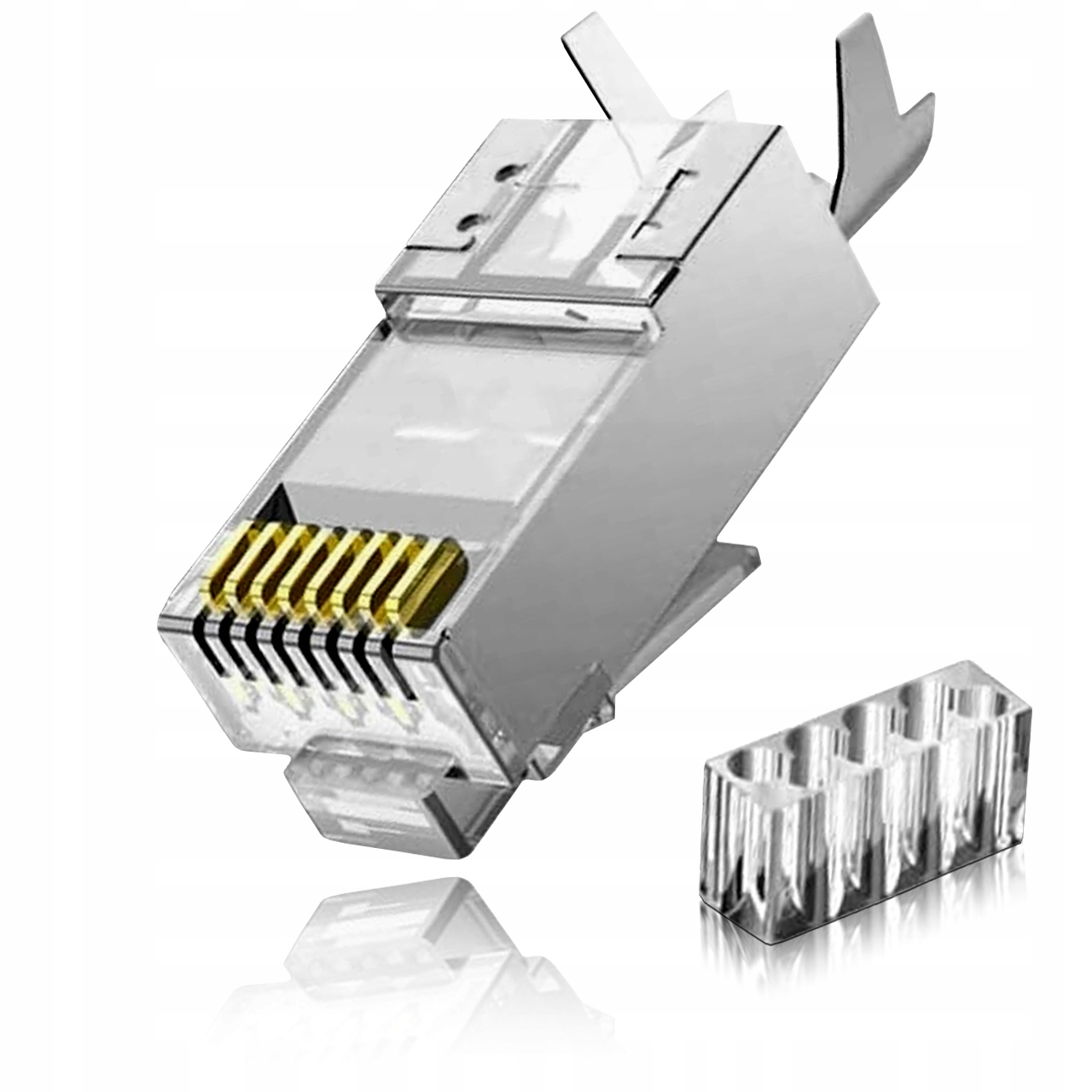 WTYK WTYCZKA ZŁĄCZE RJ45 CAT. 7 KOŃCÓWKI DO PRZEWODU LAN ETHERNET 10 ...