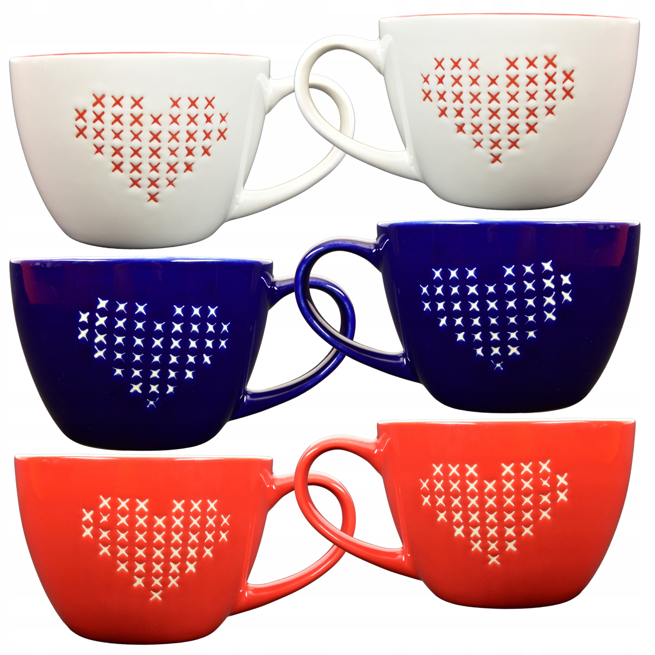 KUBEK CERAMICZNY KAMIONKA 410ml DO KAWY HERBATY 6 SZT. ZESTAW ...