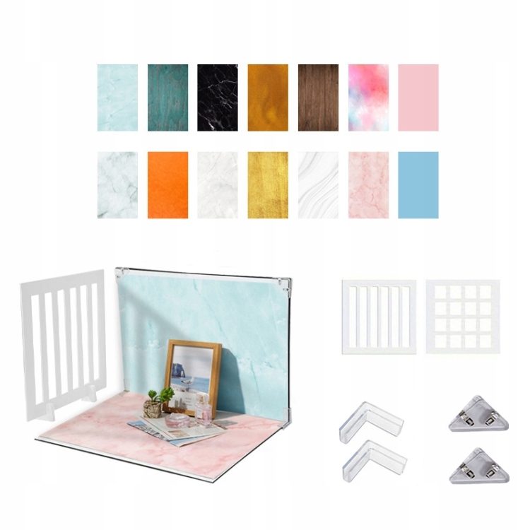 Fotografické pozadí pro focení 42x29 cm Puluz 17x 3D Pozadí Tabule ...