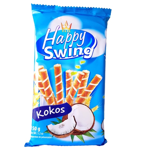 FLIS HAPPY SWING RURKI WAFLOWE Z KREMEM KOKOSOWYM 150g (5908234805659 ...