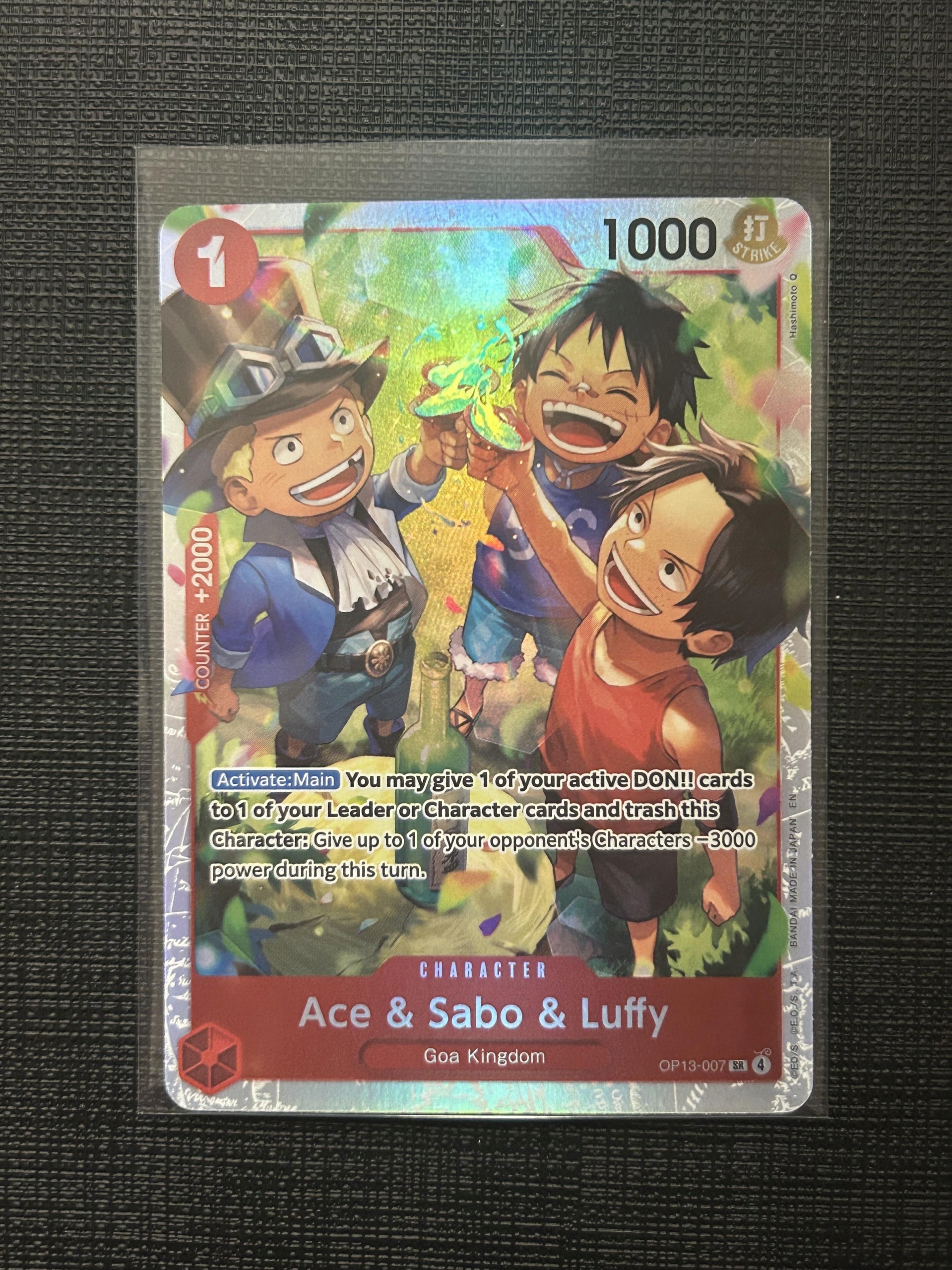 Oryginalna karta One Piece Card Game: OP13-007 Ace&Sabo&Luffy SR - Stan ...