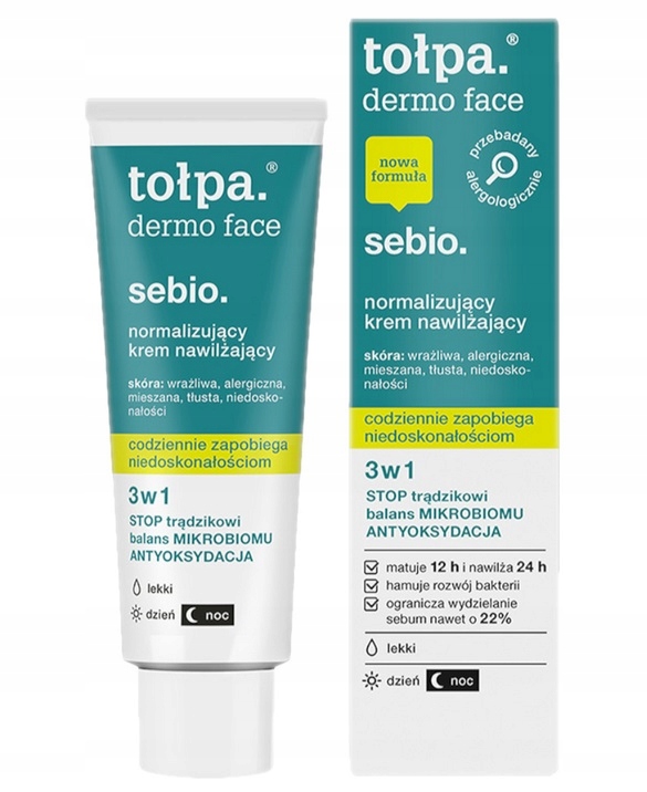 TOŁPA DERMO FACE SEBIO KREM NORMALIZUJĄCY DO TWARZY NAWILŻAJĄCY 40ML ...
