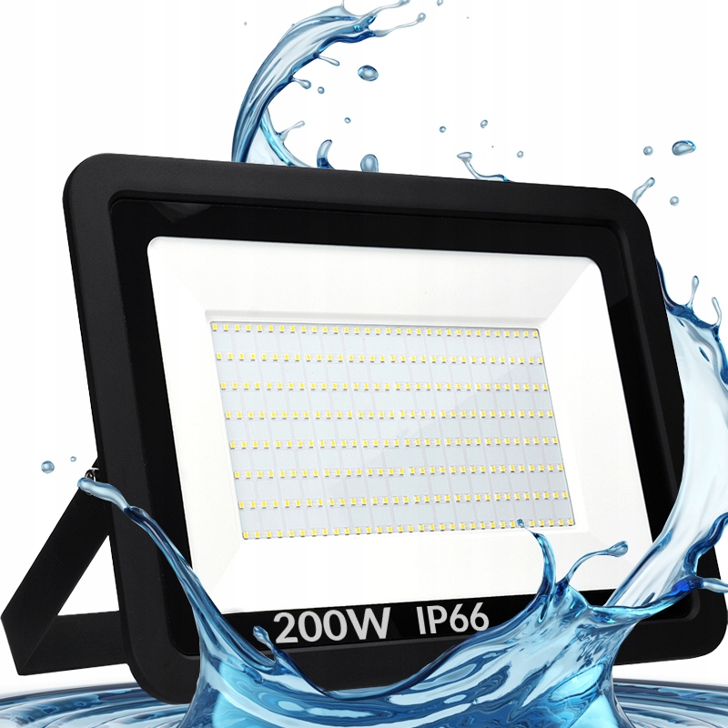 MOCNA DUŻA LAMPA LED HALOGENOWA ZEWNĘTRZNA ELEWACYJNA IP66 16.000lm 200W (5904194681050) • Cena ...