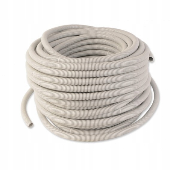 RURA KARBOWANA PESZEL PVC 16/10,7mm 320N AKS ZIELONKA RKGL-16 SZARA 50m ...