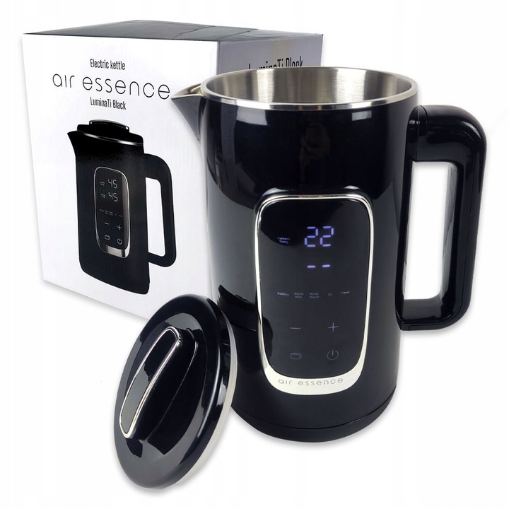 Czajnik elektryczny Air Essence LuminaTi Black Max 1800 W 1,5 l srebrny ...