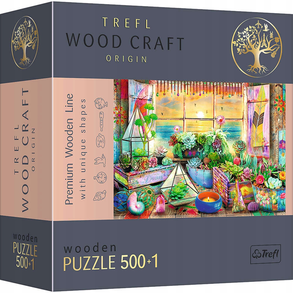 Puzzle Trefl Wood Craft 500 elementów Domek na plaży (5900511201666 ...