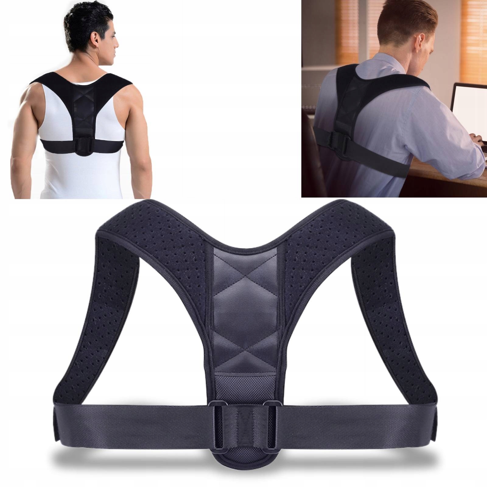 KOREKTOR WAD POSTAWY PAS KOREKCJA MODEL CZARNY ROZM. M (649678546474 ...