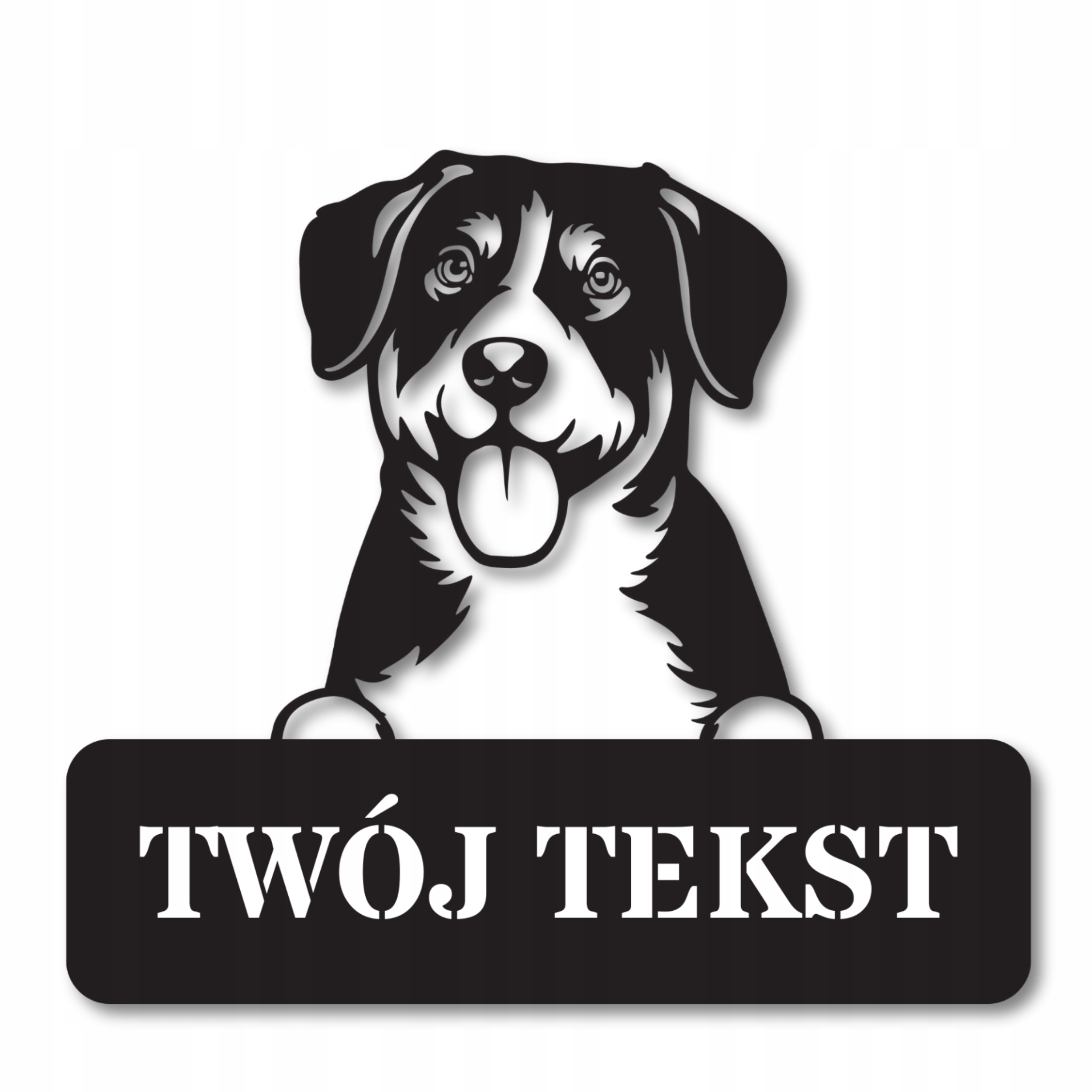 TABLICZKA PIES OBRAZ AŻUROWY PANEL Entlebucher*Imię twojego psa* OBRAZ ...