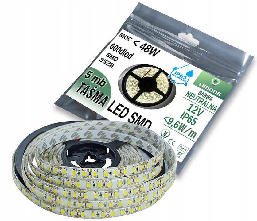 LED PÁSEK SMD 2835 600 5m denní IP65 vodotěsný za 211 Kč - Allegro