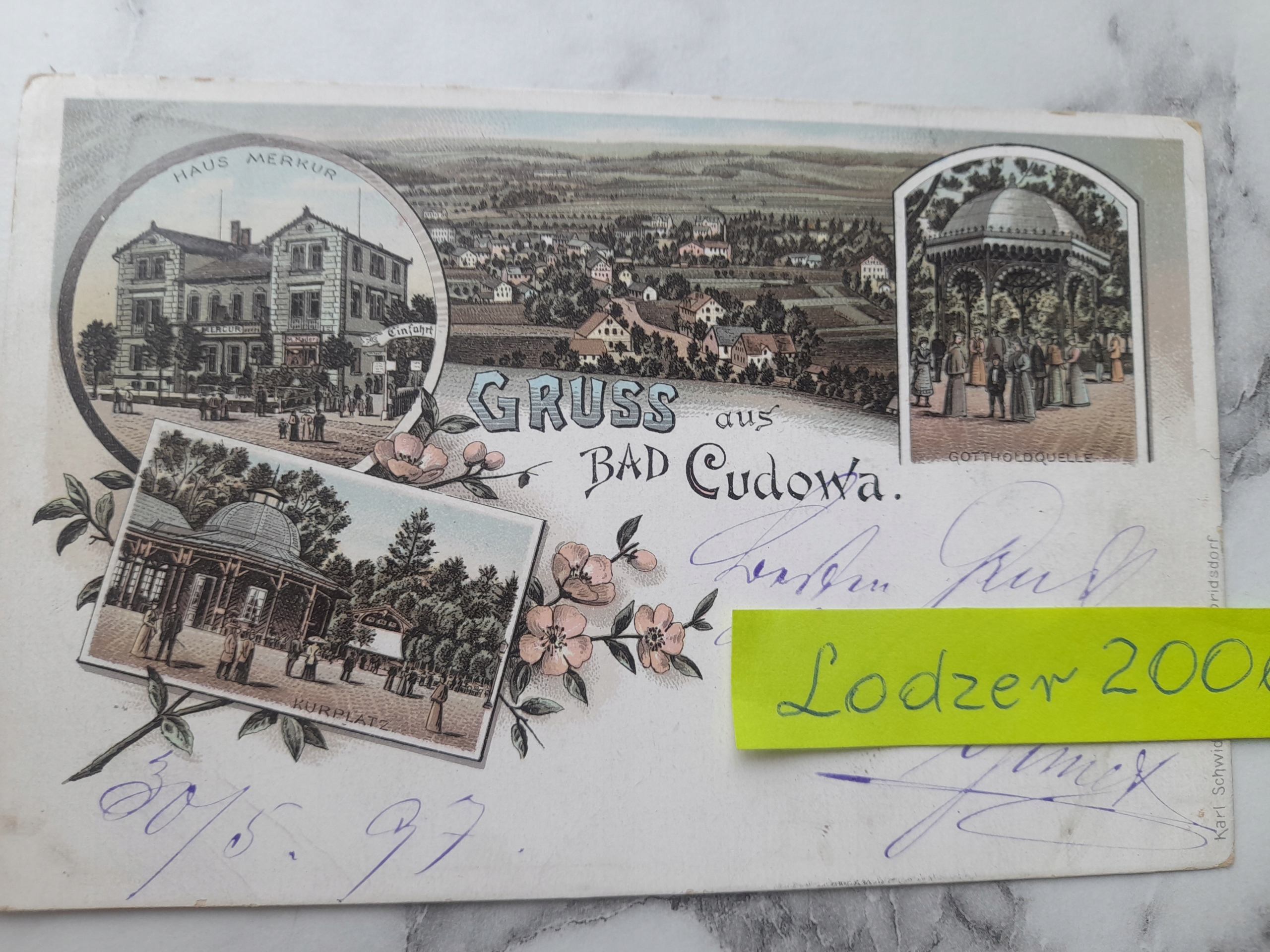 KUDOWA ZDRÓJ KÚPELE CUDOWA PIJALNICA LITOGRAFIA 1897 NACH PRAG, • Ceny ...