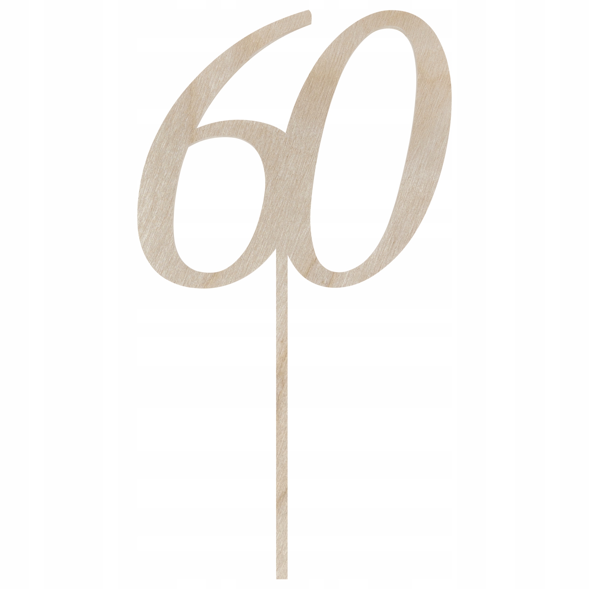 TOPPER NA TORT 60 SZEŚĆDZIESIĄTKA JUBILEUSZ URODZINY DO KWIATÓW TOPER (5905991308508) • Cena ...