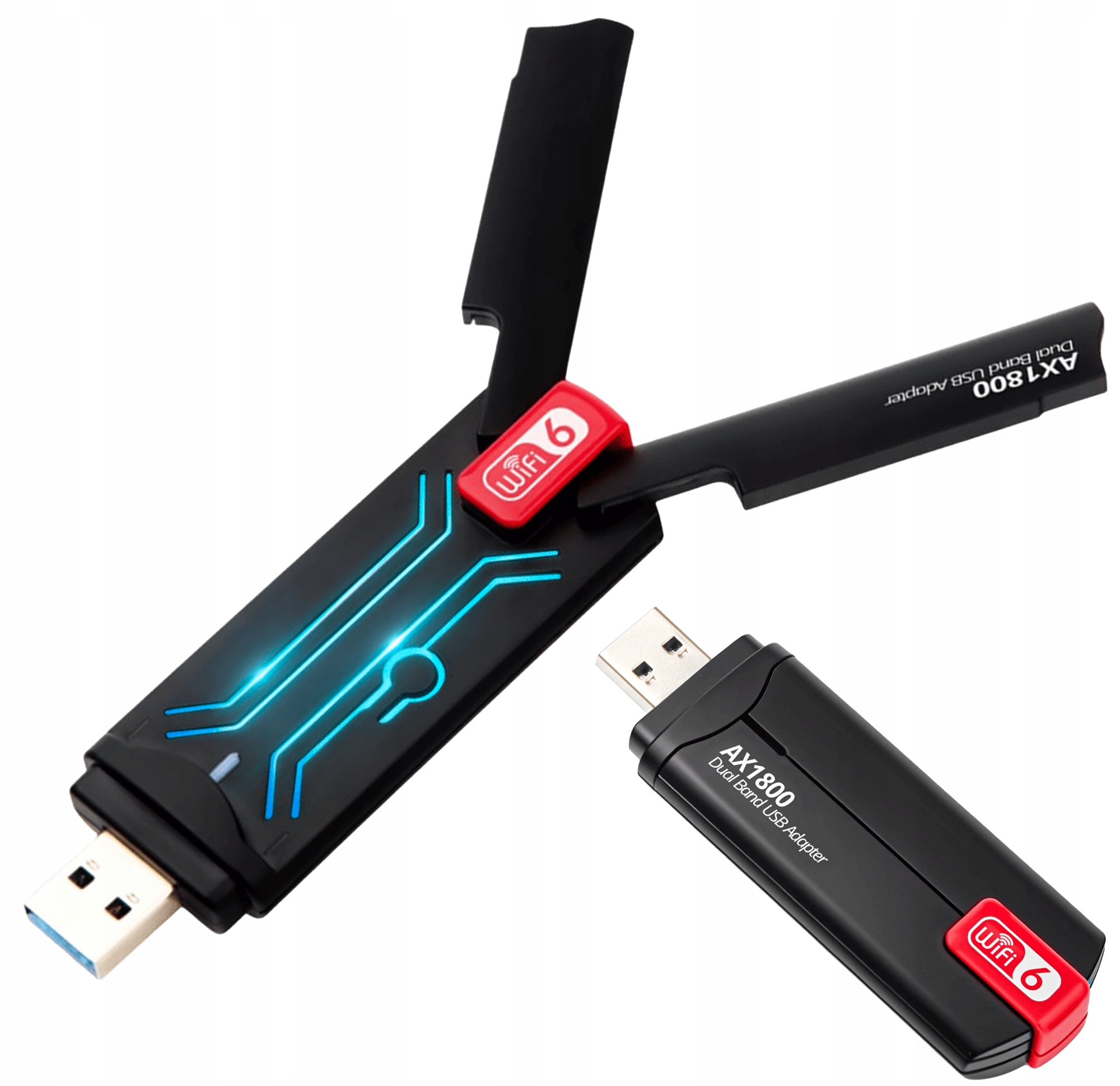 Zewnętrzna Karta Sieciowa WI-FI Adapter USB WiFi 6 AX 1800Mbps 2,4GHz ...