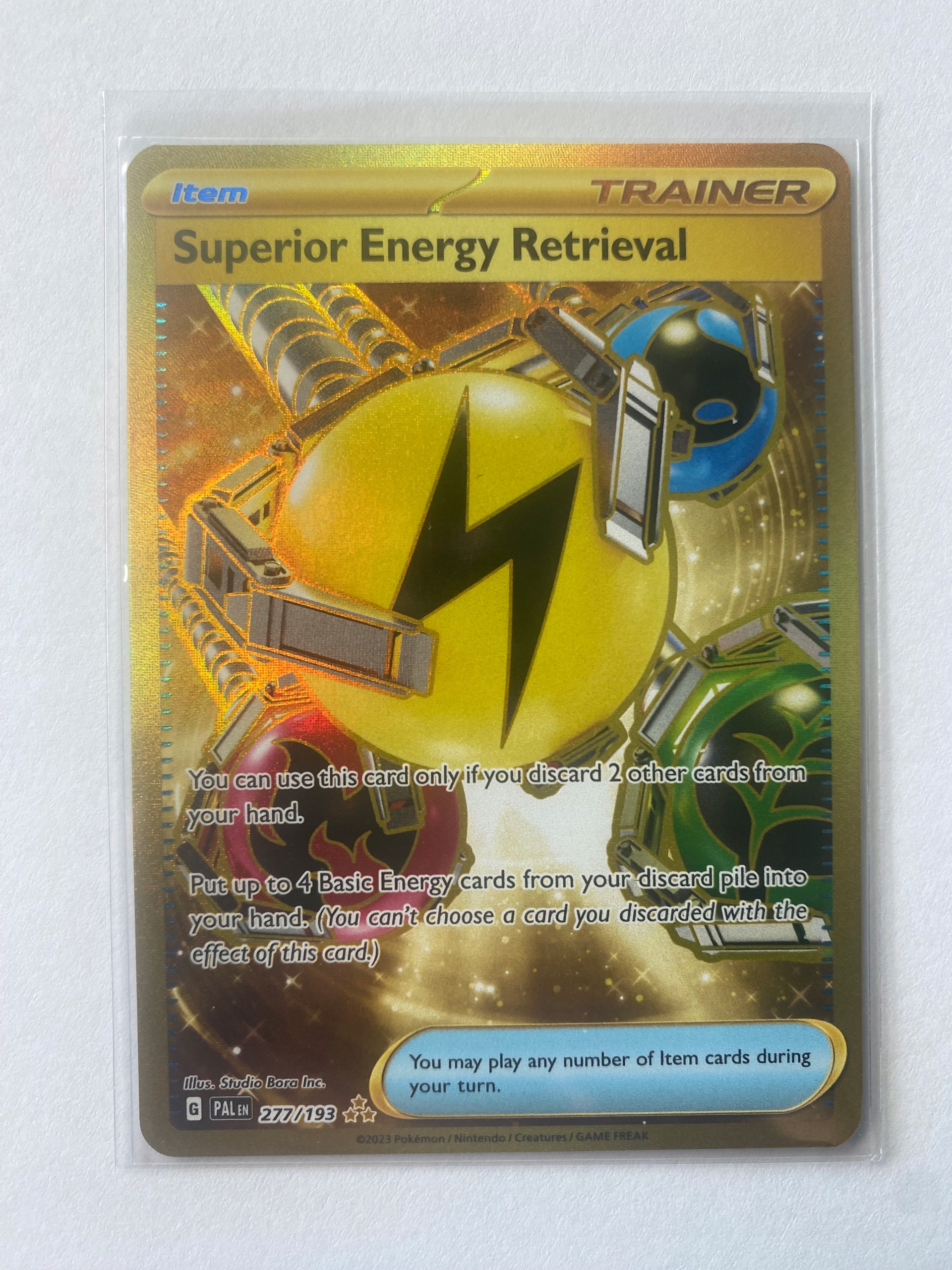 Pokemon Paldea Evolved PAL 277/193 Superior Energy Retrieval Zlatá ...