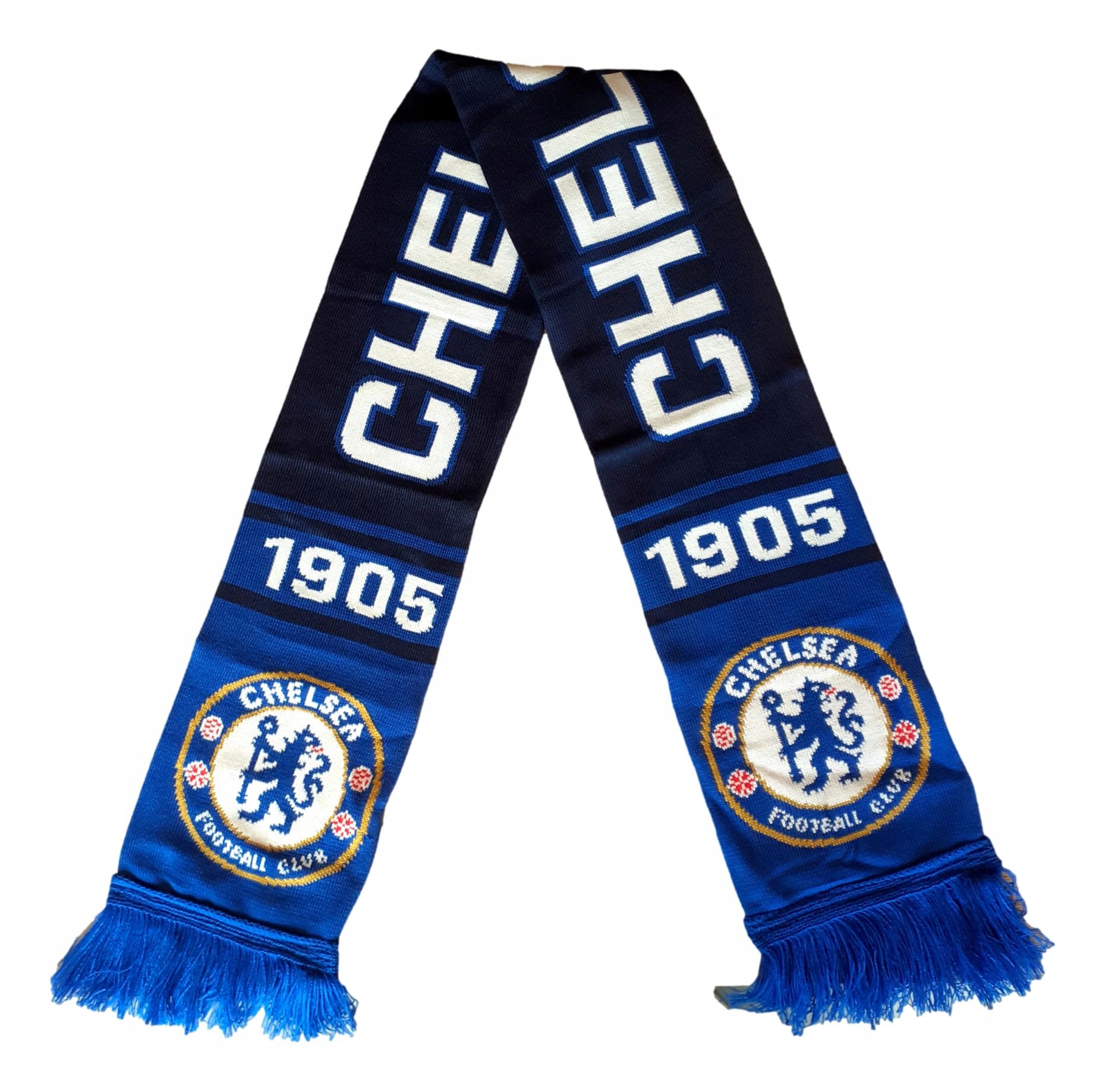 Szalik dwustronny CHELSEA 144 cm x 18 cm - 17554788775 - Allegro