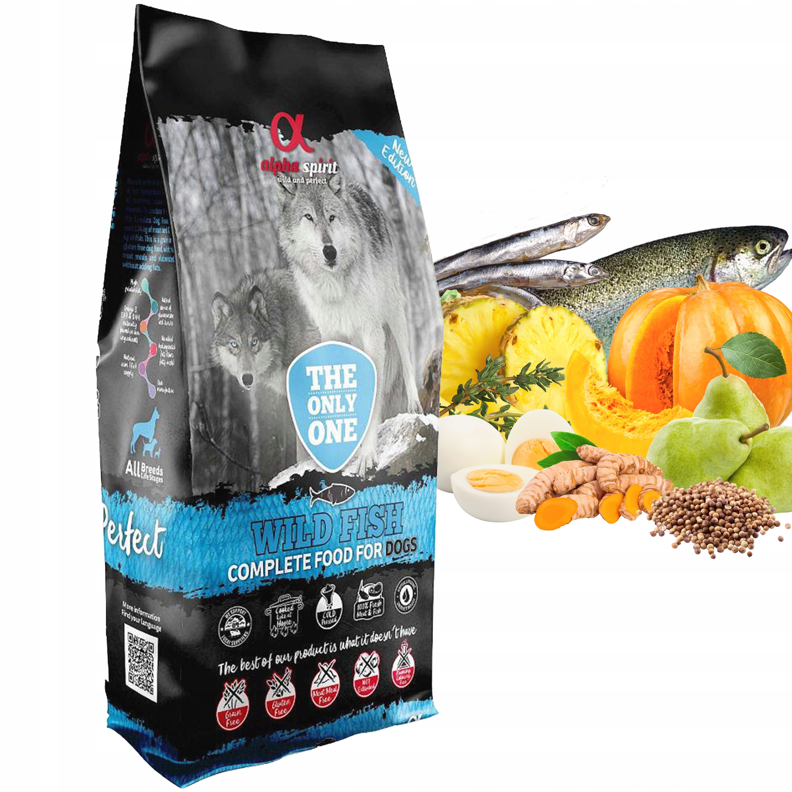 ALPHA SPIRIT WILD FISH Karma Półmiękka dla psa Ryba 12kg bez zbóż ...