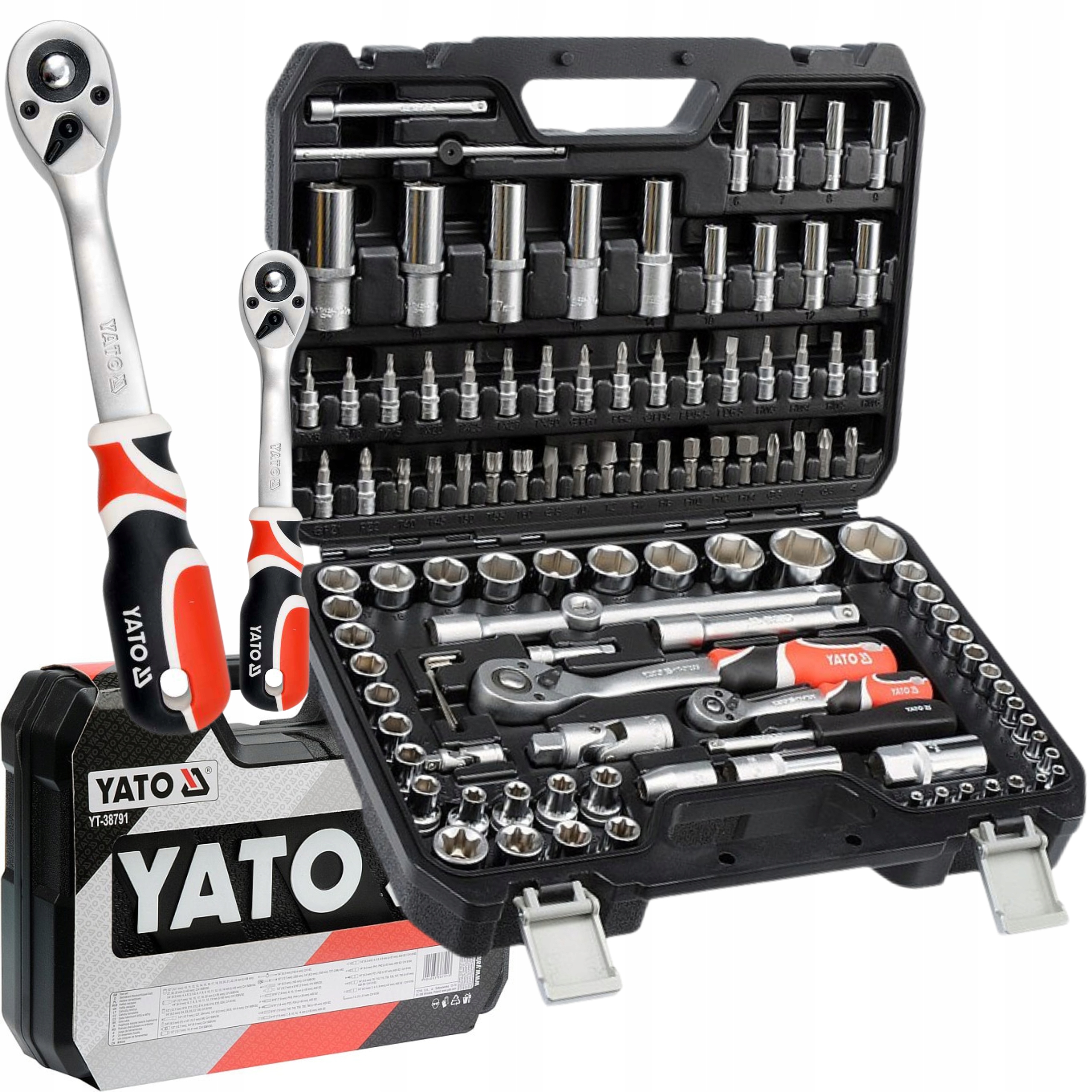 YATO SADA KLÍČŮ 108el NÁSTRČNÉ KLÍČE YT-38791 TORX 1/4" a 1/2" NÁSTAVCE ...