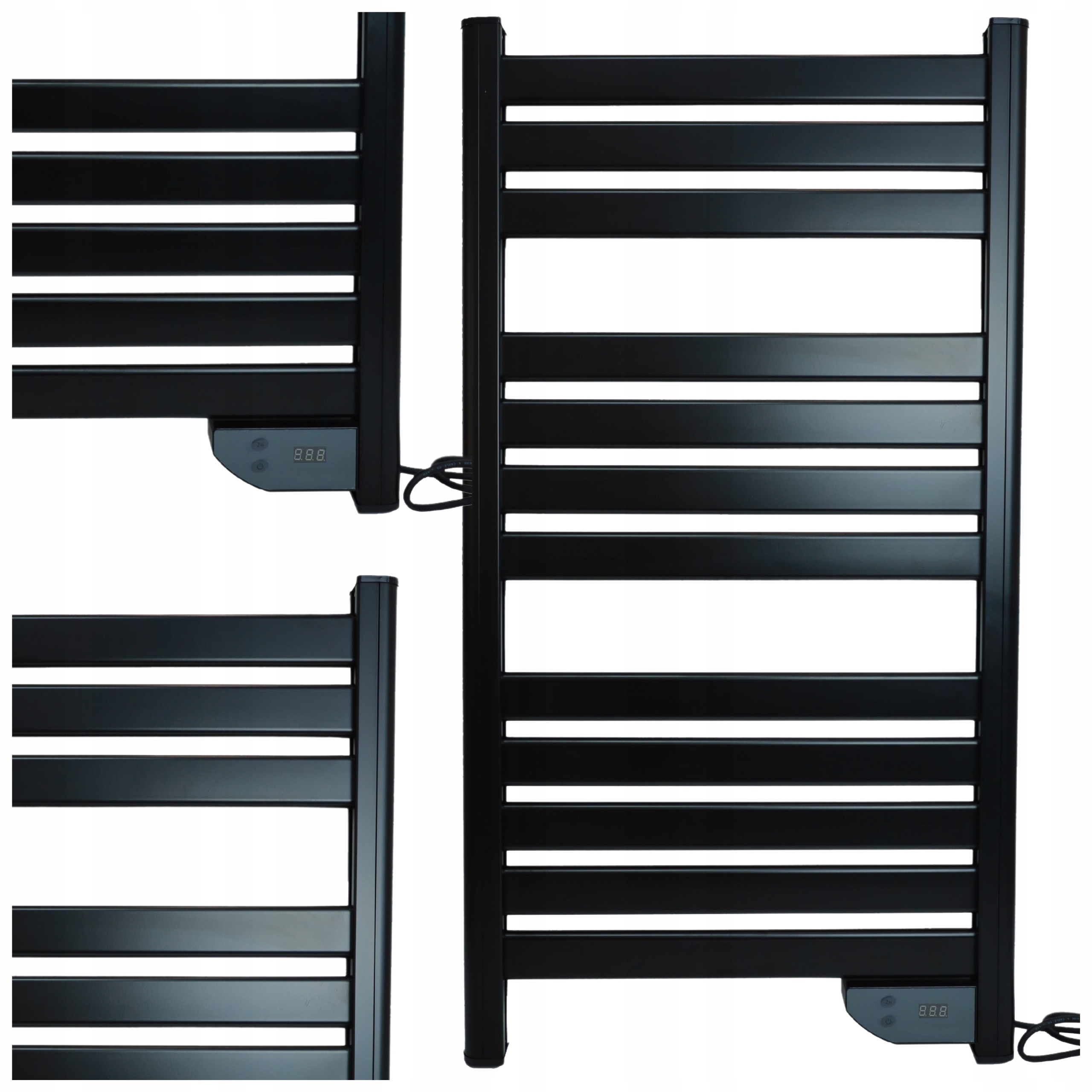 KÚPEĽŇOVÝ RADIÁTOR ELEKTRICKÝ NÁSTENNÝ VÝKONNÝ 500W ČIERNY LED DISPLEJ ...