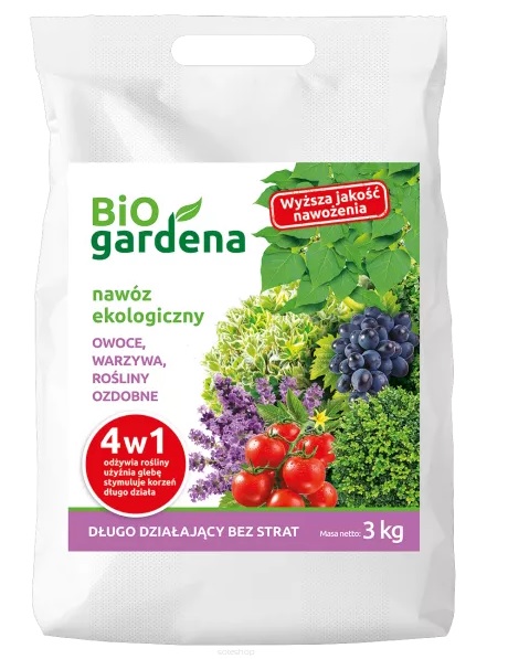 Nawóz organiczny, naturalny BiOgardena granulat 3 kg 3 l (5906874480410 ...