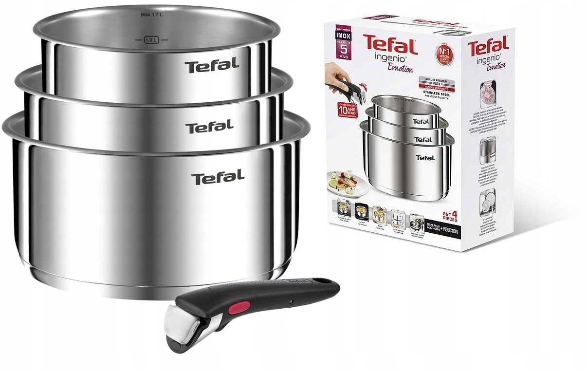 Sada hrnců Tefal Ingenio Emotion nerezová ocel 4 ks. - Allegro