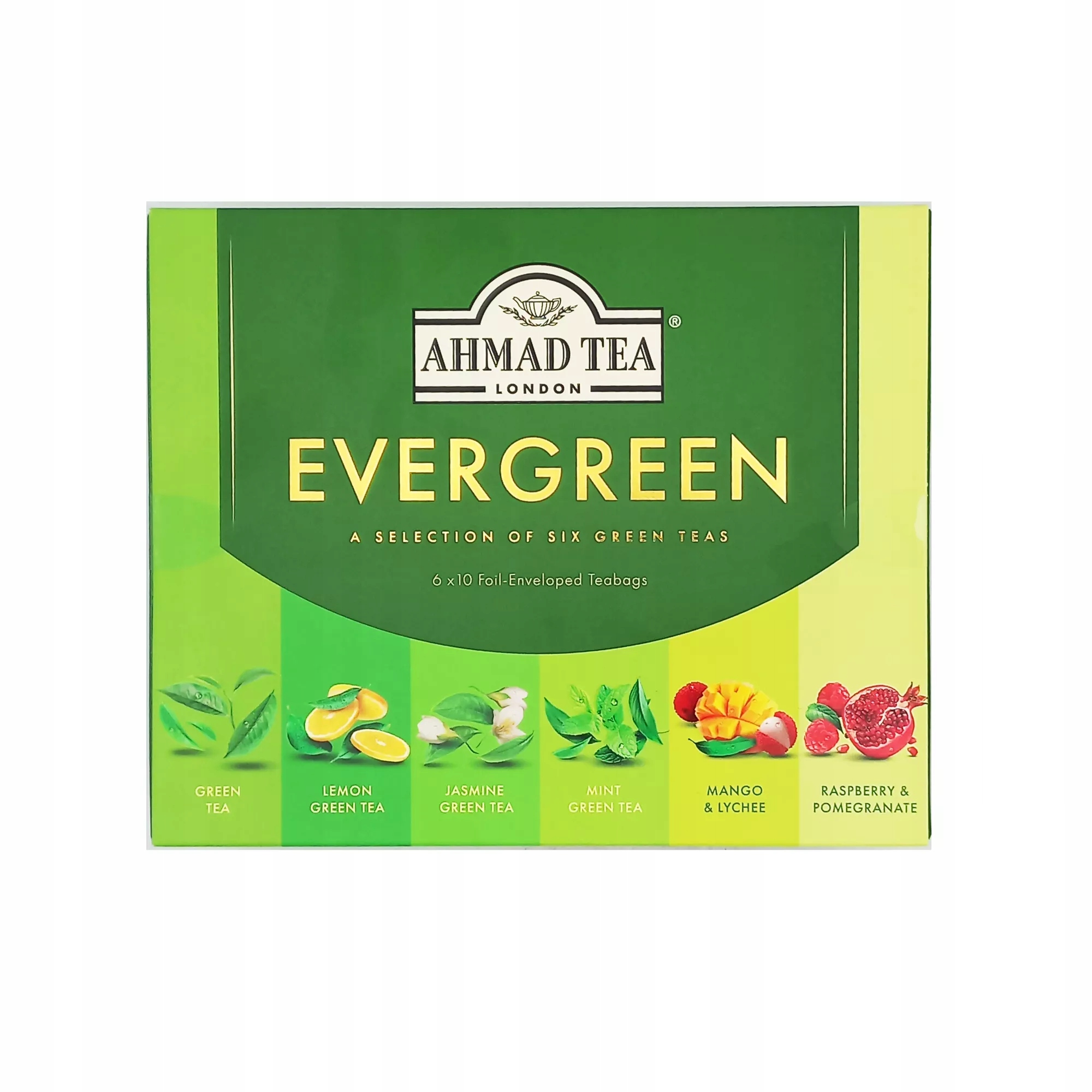 Zestaw herbat Ahmad Tea Evergreen 60 torebek 6 smaków 115 g (0054881001137) • Cena, Opinie ...