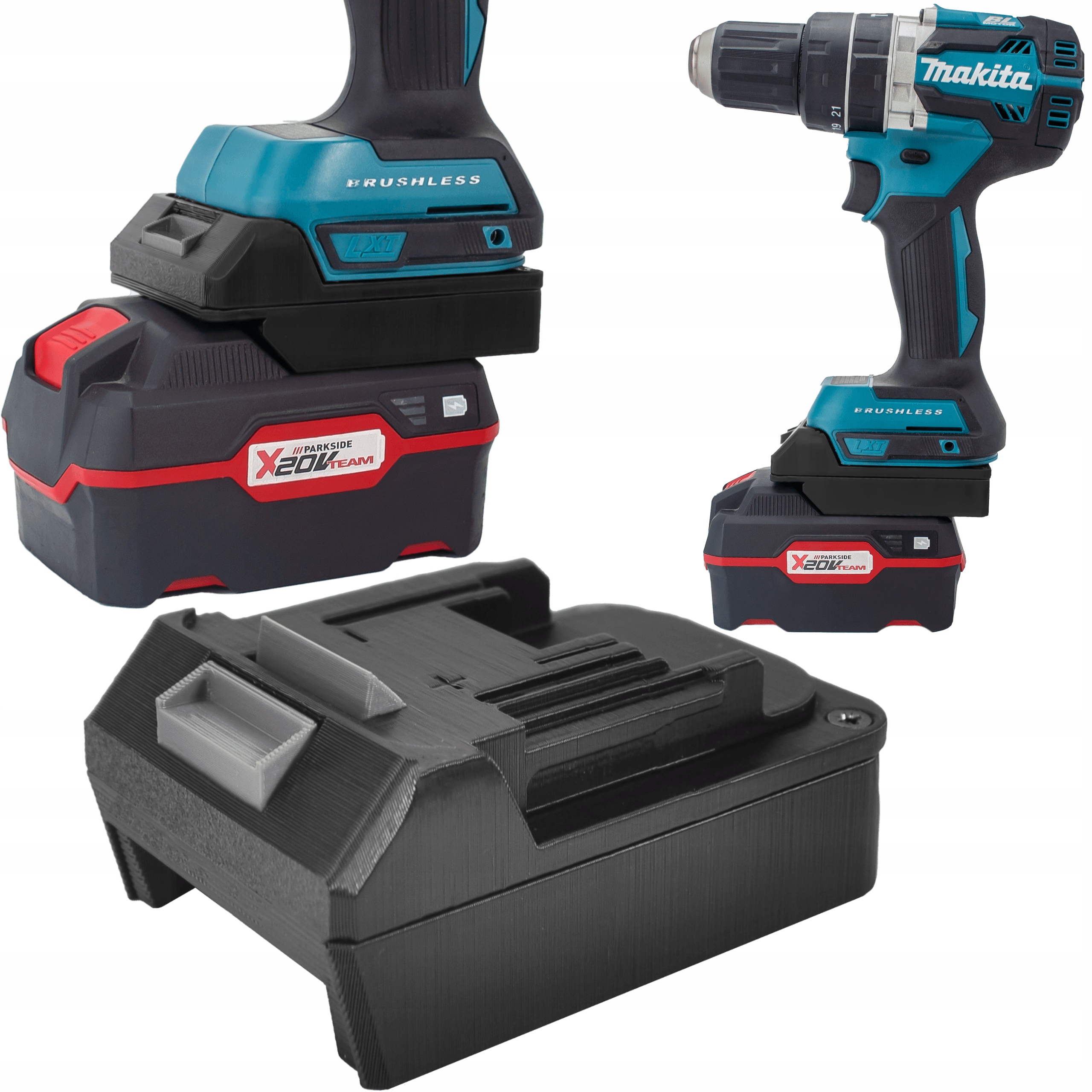 ADAPTÉR Z BATERIE PARKSIDE X20V NA NÁŘADÍ MAKITA 18V LXT - Allegro