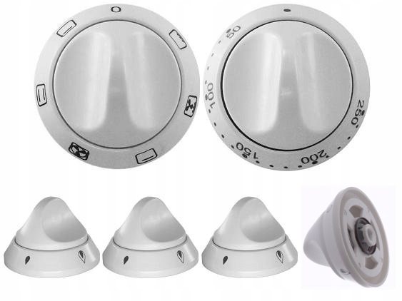 Pokrętła kuchenki Mastercook Dynamic białe 6 sztuk - Sklep, Opinie ...