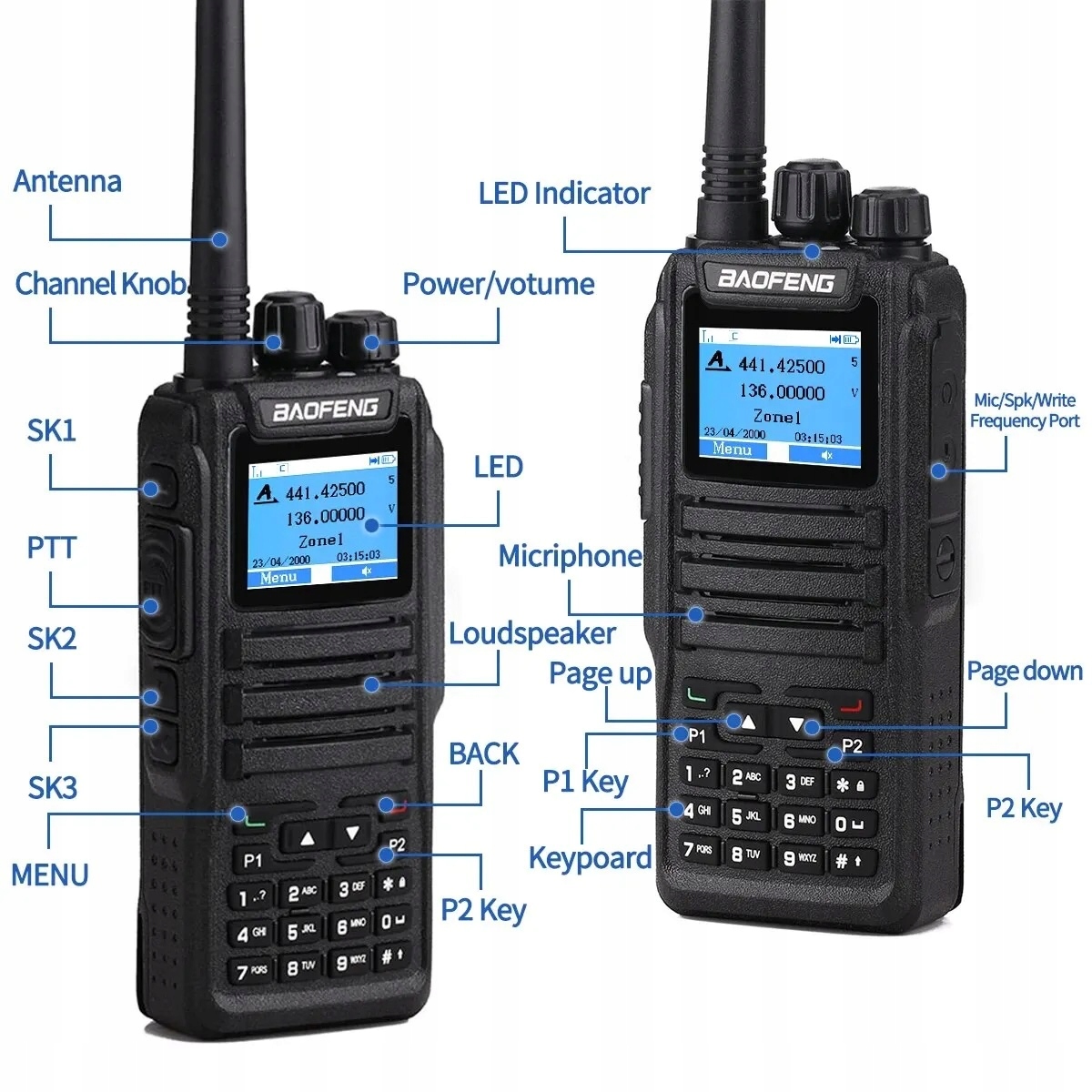 BAOFENG DM-1701 DMR VHF/UHF 136-174/400-480MHz + Kabel do Programowania ... BAOFENG DM-1701 DMR VHF/UHF 136-174/400-480MHz + Kabel do Programowania ...