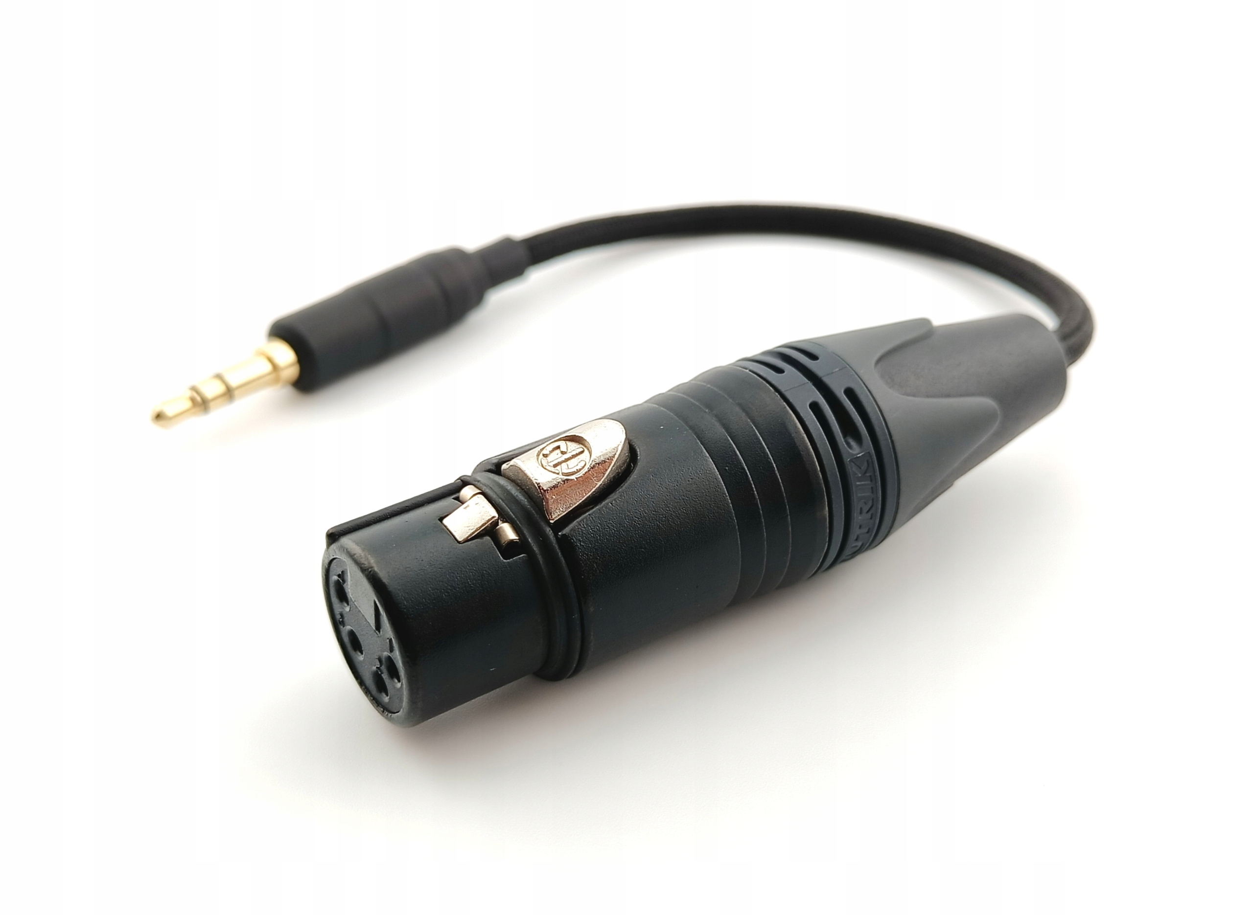 ADAPTER ZBALANSOWANY Gniazdo XLR 4 PIN - JACK 3,5mm CANARE oplot kolory ...