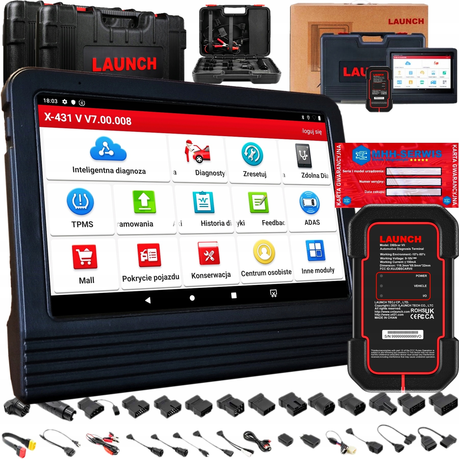 LAUNCH X431 PRO V5.0 TESTER SKENER DÍLNA CAN FD J.PL DOIP - Allegro