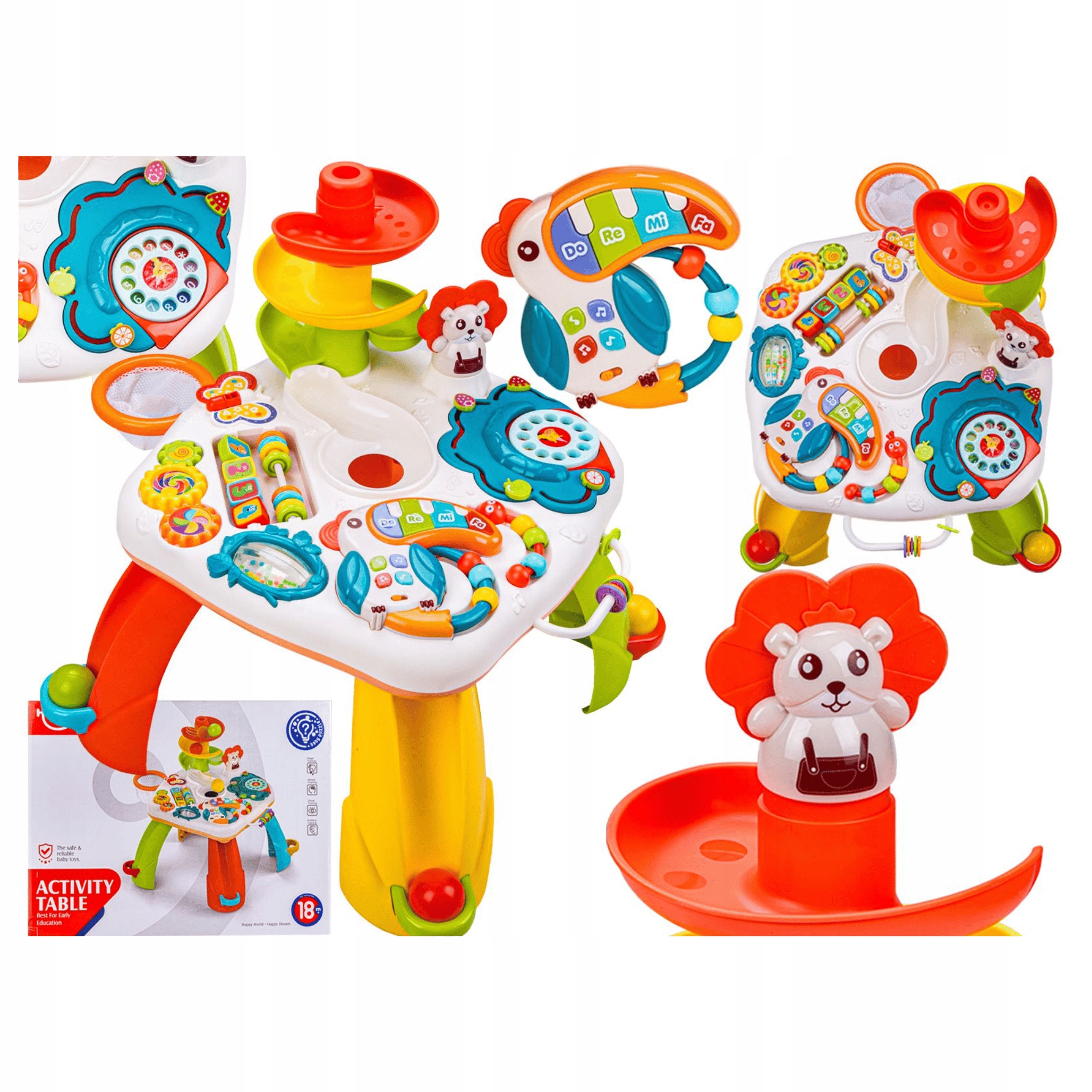 STOLIK EDUKACYJNY INTERAKTYWNY MUZYCZNY DZIECI PANEL 2W1 SENSORYCZNY ...