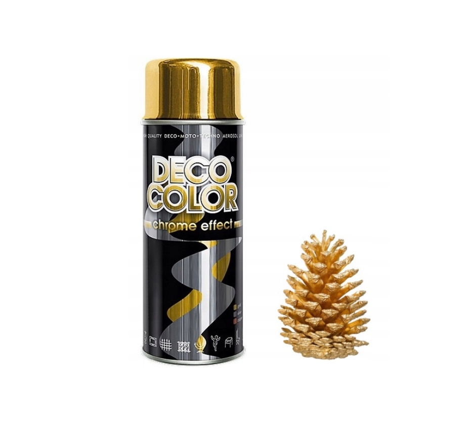 Lakier w sprayu Deco Color Chrome Effect złoty 400 ml • 26.50PLN • Lakiery - Chemia budowlana ...