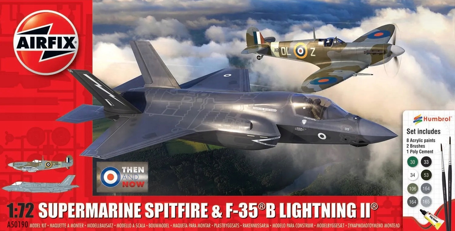 Airfix Starter Set - Spitfire Lightning II 1:72 (5063129001650) • Cena ...