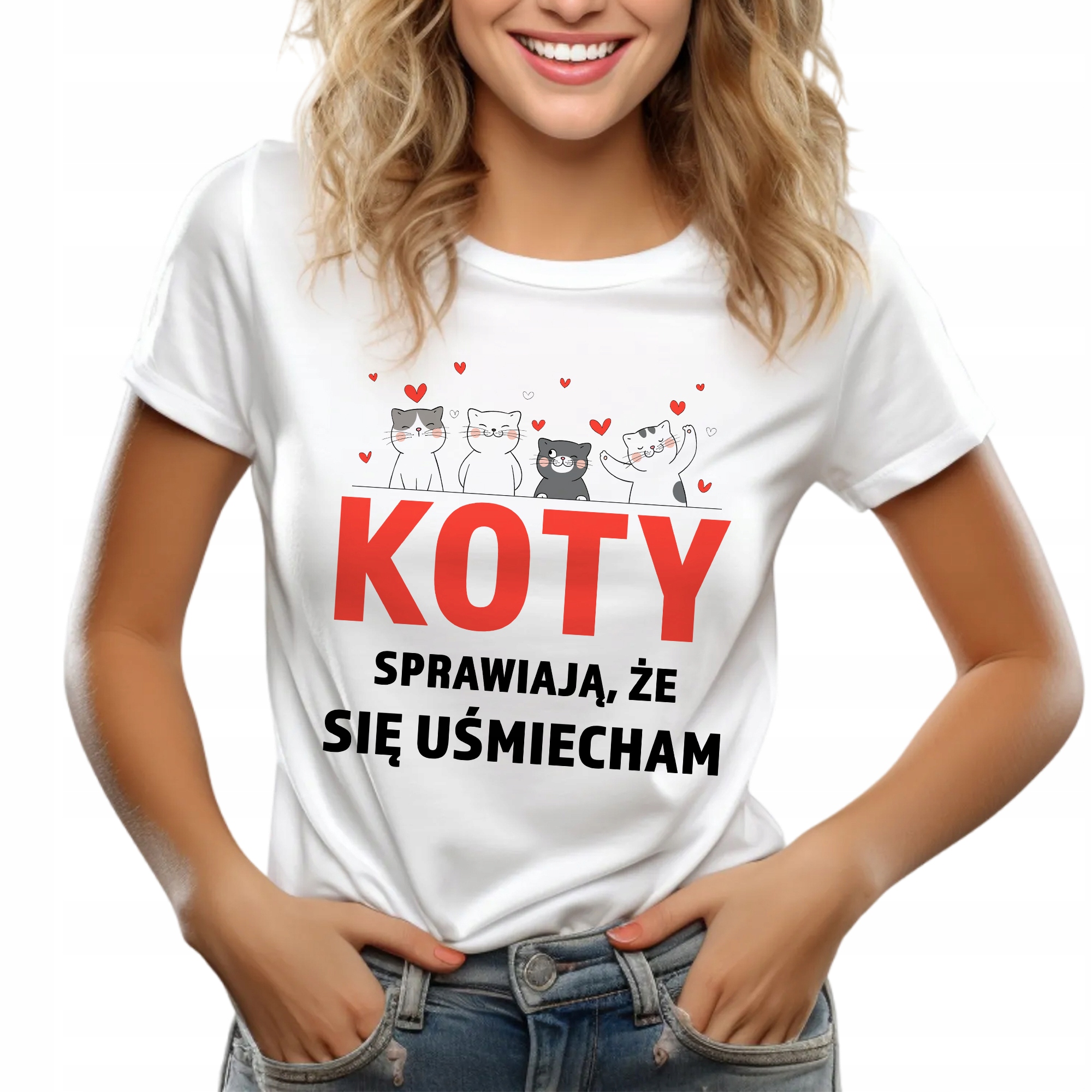 NŐI PÓLÓ FEHÉR | AJÁNDÉK CICA RAJONGÓ MACSKA SZERELMES MOSOLY L za 5495 ...