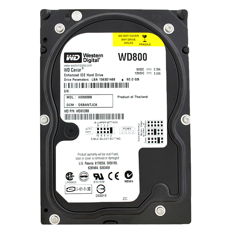 Dysk twardy Western Digital Caviar SE WD800BB 80GB PATA (IDE/ATA) 3,5 ...