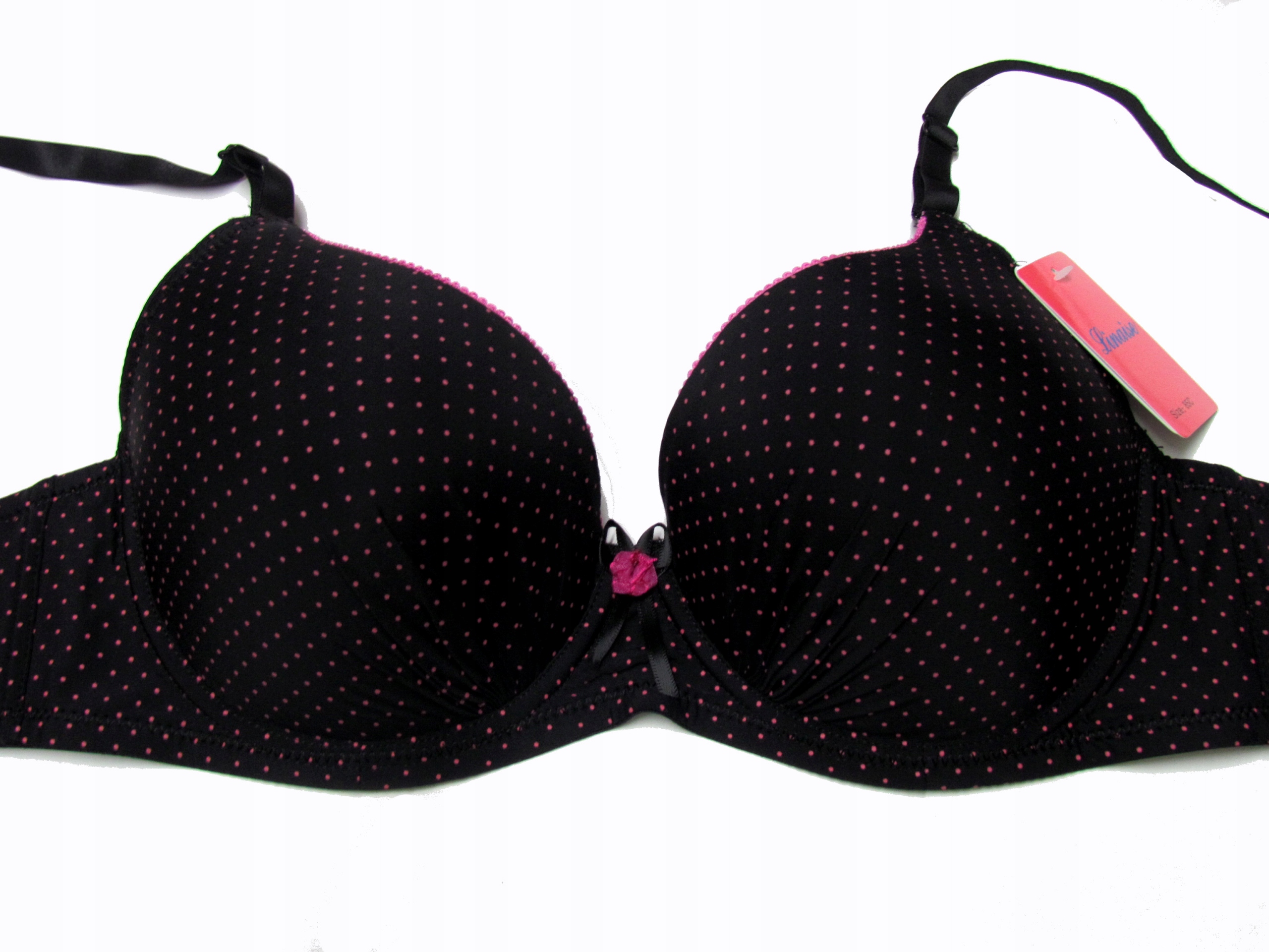 BIUSTONOSZ STANIK 90C czarny LINAISE kropki super! 13392449933 - Allegro.pl