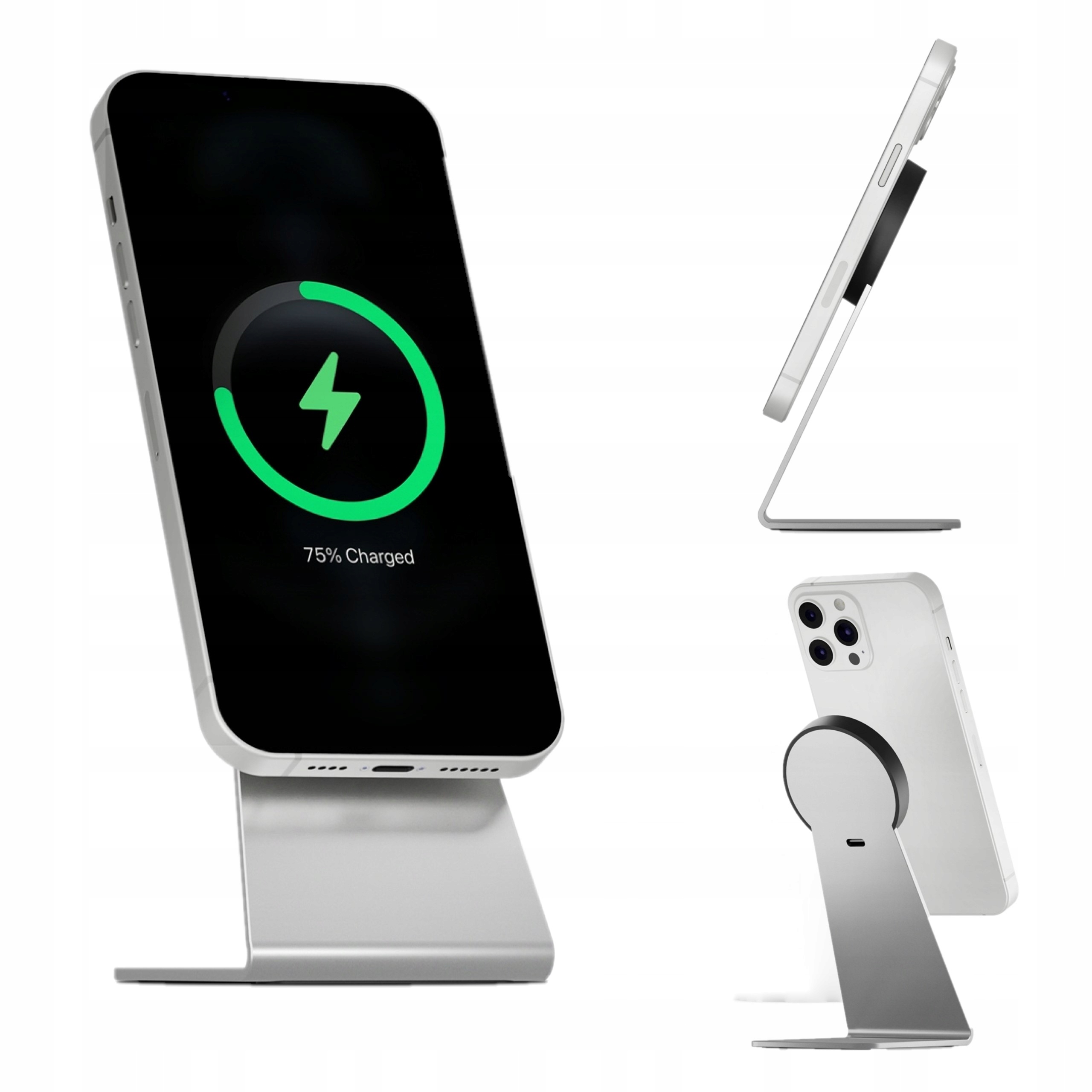 STOJAK NA TELEFON Z ŁADOWARKĄ BEZPRZEWODOWA INDUKCJA MAGSAFE iPhona USB-C - Sklep, Opinie, Cena ...