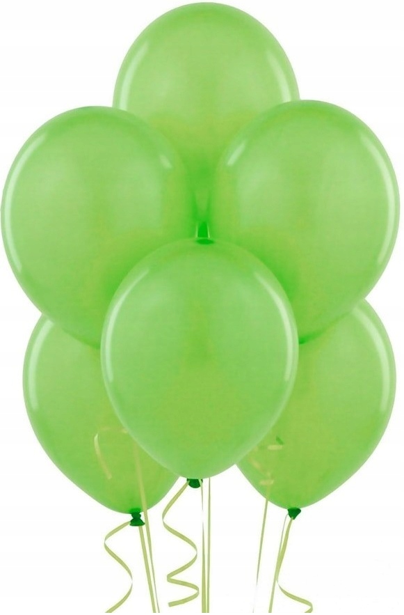BALONY PASTELOWE JASNO ZIELONE URODZINY 25cm 10szt (5906329905598 ...