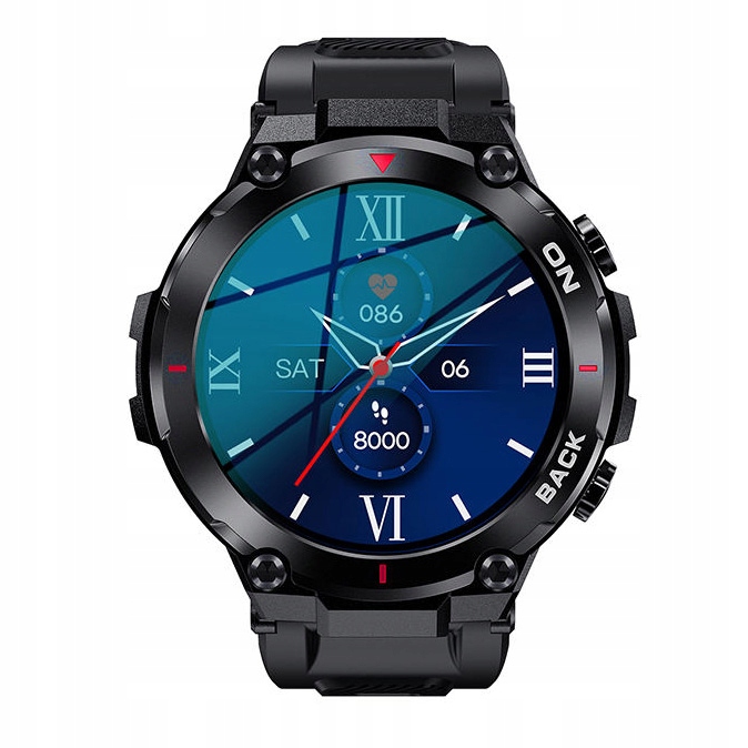 ZEGAREK MĘSKI SMARTWATCH K37 GPS PULS POL MENU IP68 – Jamlux
