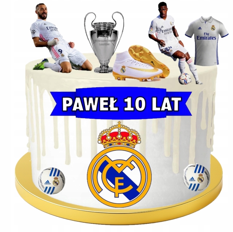 OPŁATEK NA TORT REAL MADRYT POSTACIE TEKST A4 • Cena, Opinie ...