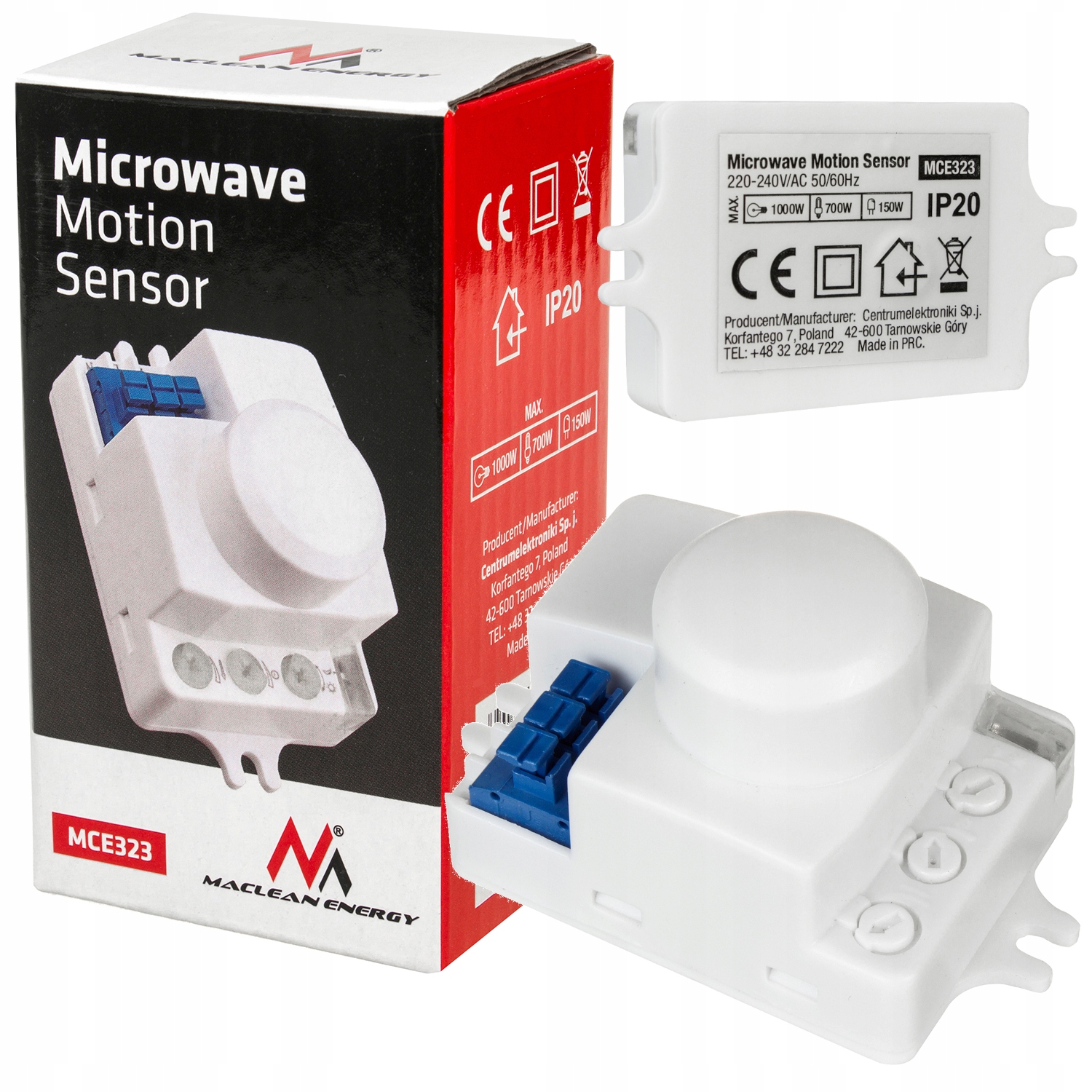 Mikrofalowy czujnik sensor ruchu i zmierzchu LED (5902211117353) • Cena ...