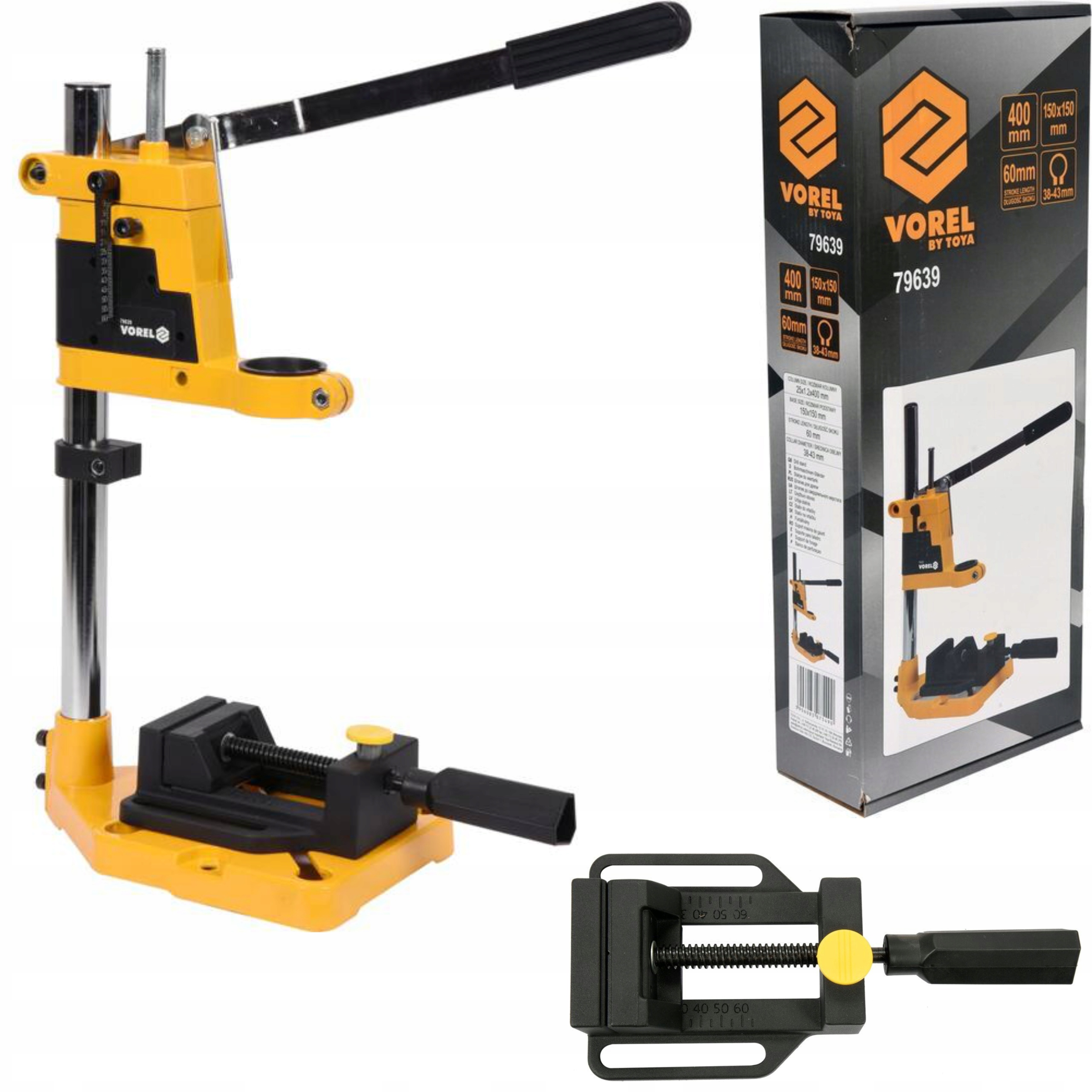 VOREL STOJAK NA WIERTARKĘ 400MM Z IMADŁEM STATYW WIERTARSKI VOREL 79639 ...