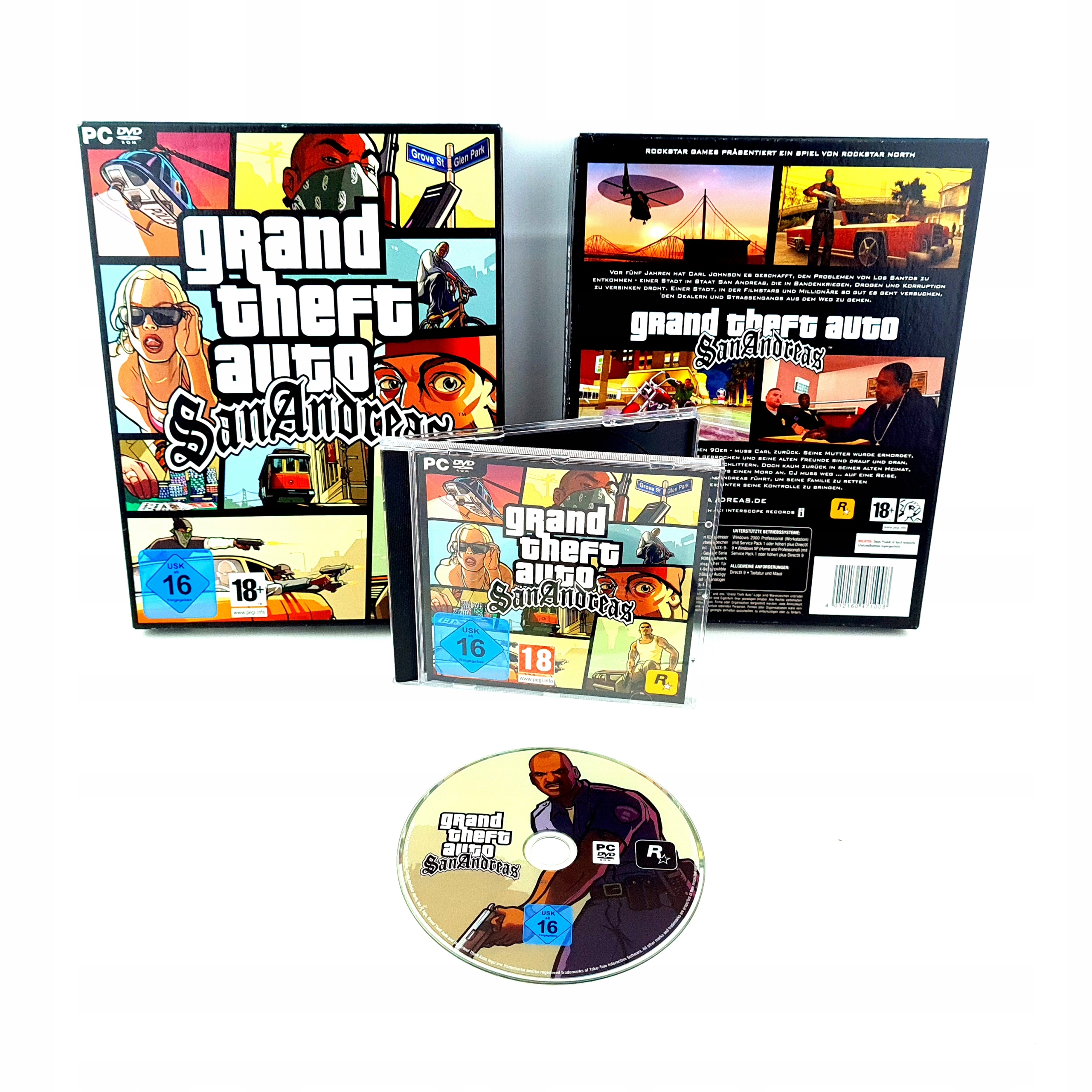 GRAND THEFT AUTO SAN ANDREAS GTA SA BIG BOX PC - Stan: używany 1500 zł ...