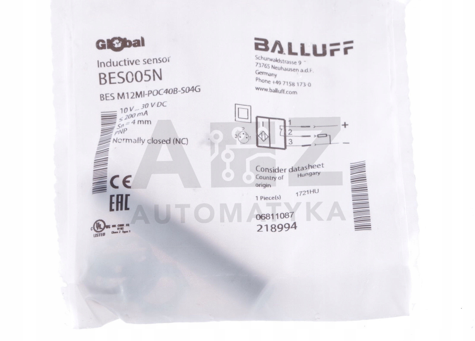 BALLUFF BES005N BES M12MI-POC40B-S04G • Cena, Opinie • Sterowniki i ...