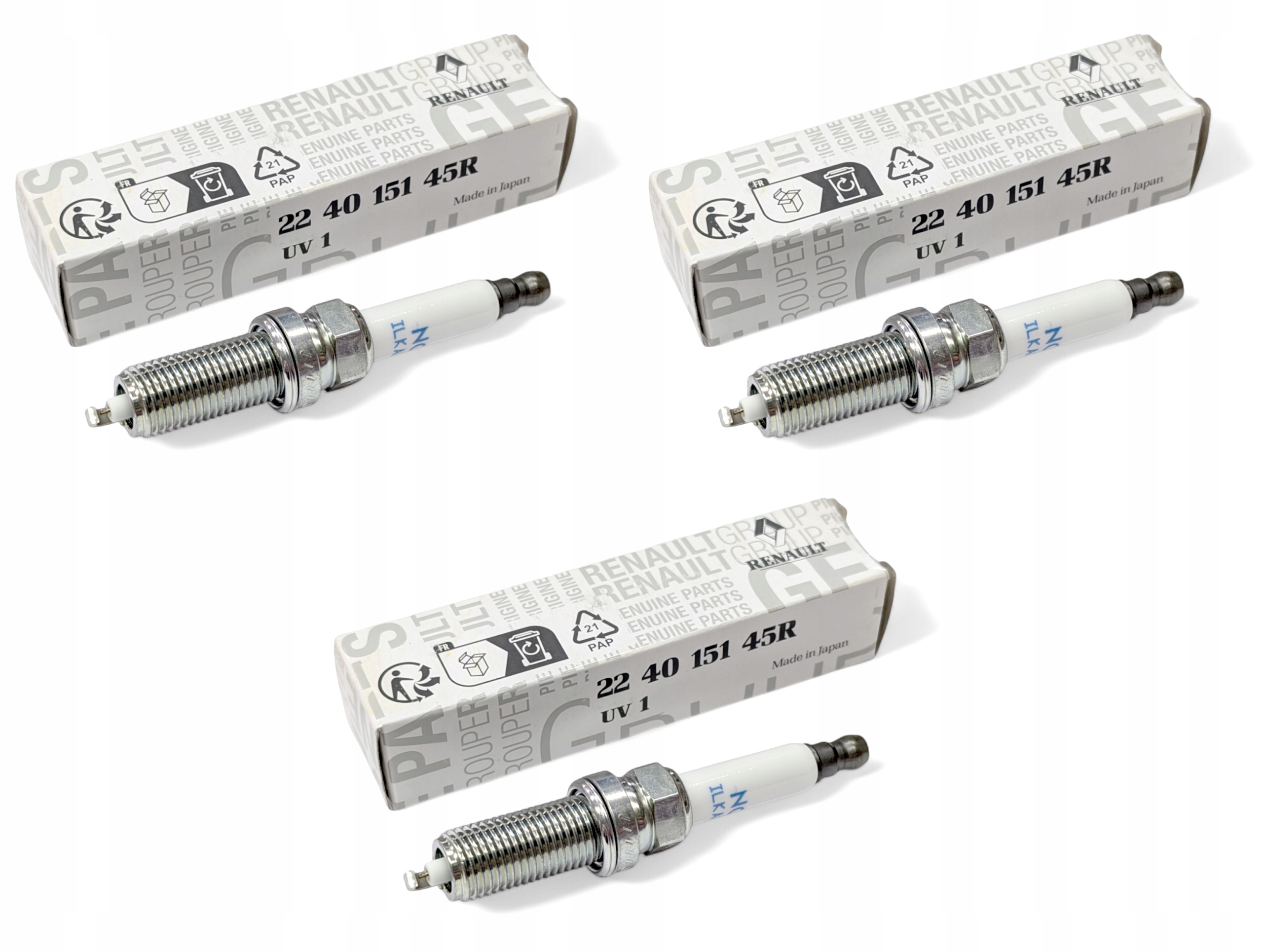 3x NOWE ORYGINALNE ŚWIECE ZAPŁONOWE RENAULT CLIO CAPTUR LOGAN DUSTER ...