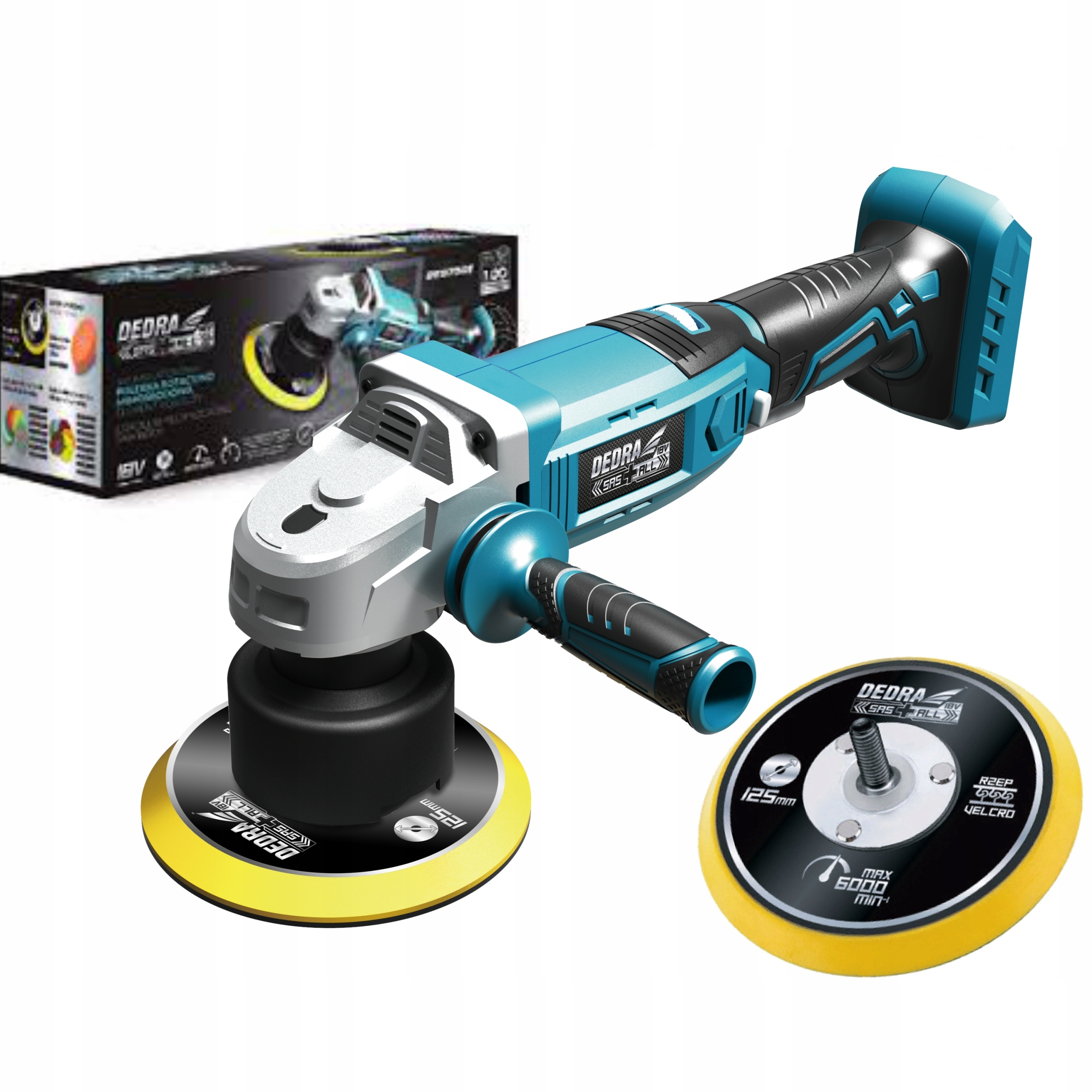DEDRA Polerka rotacyjna 125mm aku SAS 18V DED7085 5902628708502 za 248.90PLN z BIAŁYSTOK ...