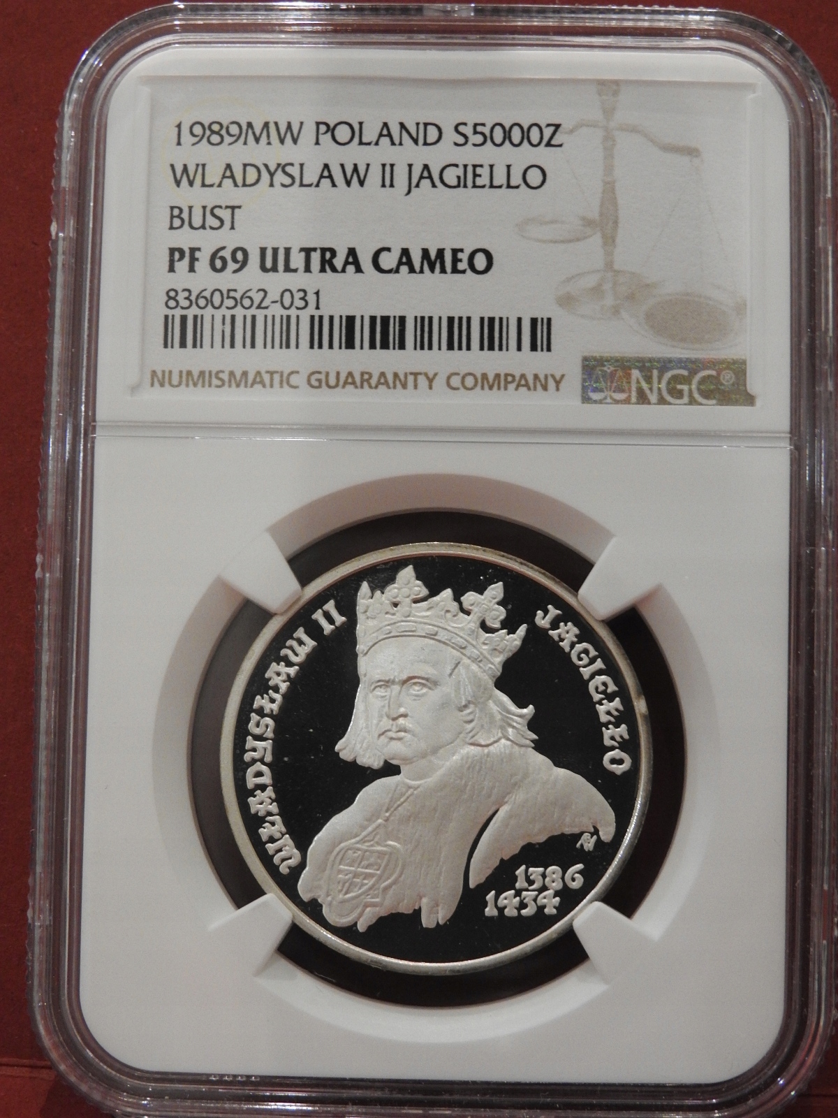 NGC 5000 ZŁ WŁADYSŁAW II JAGIEŁŁO, PF69 • Cena, Opinie ...