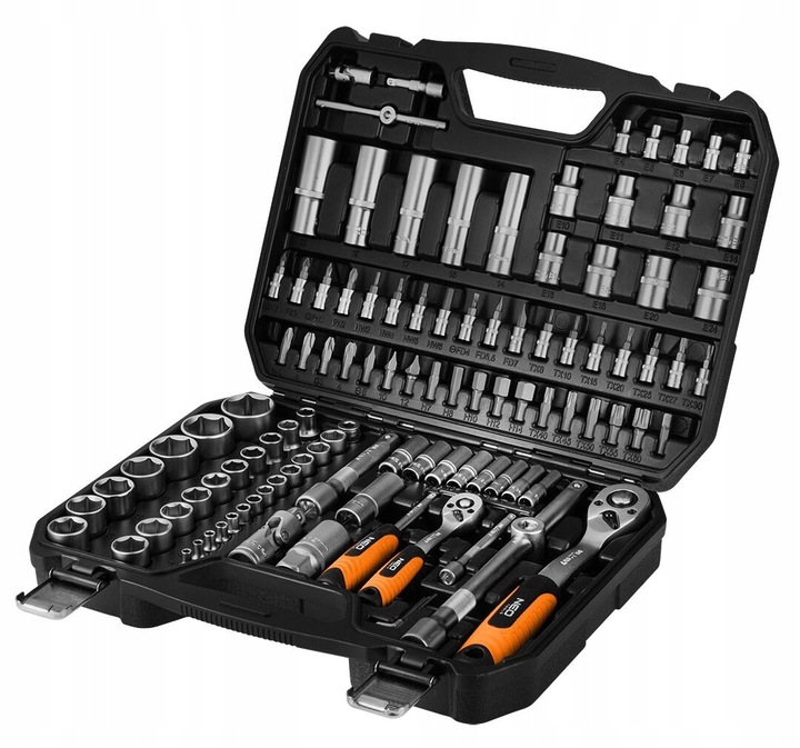Zestaw Kluczy Nasadowych 110 Elementów 1/2", 1/4" Walizka NEO TOOLS 5907558433692 za 241.71PLN z ...
