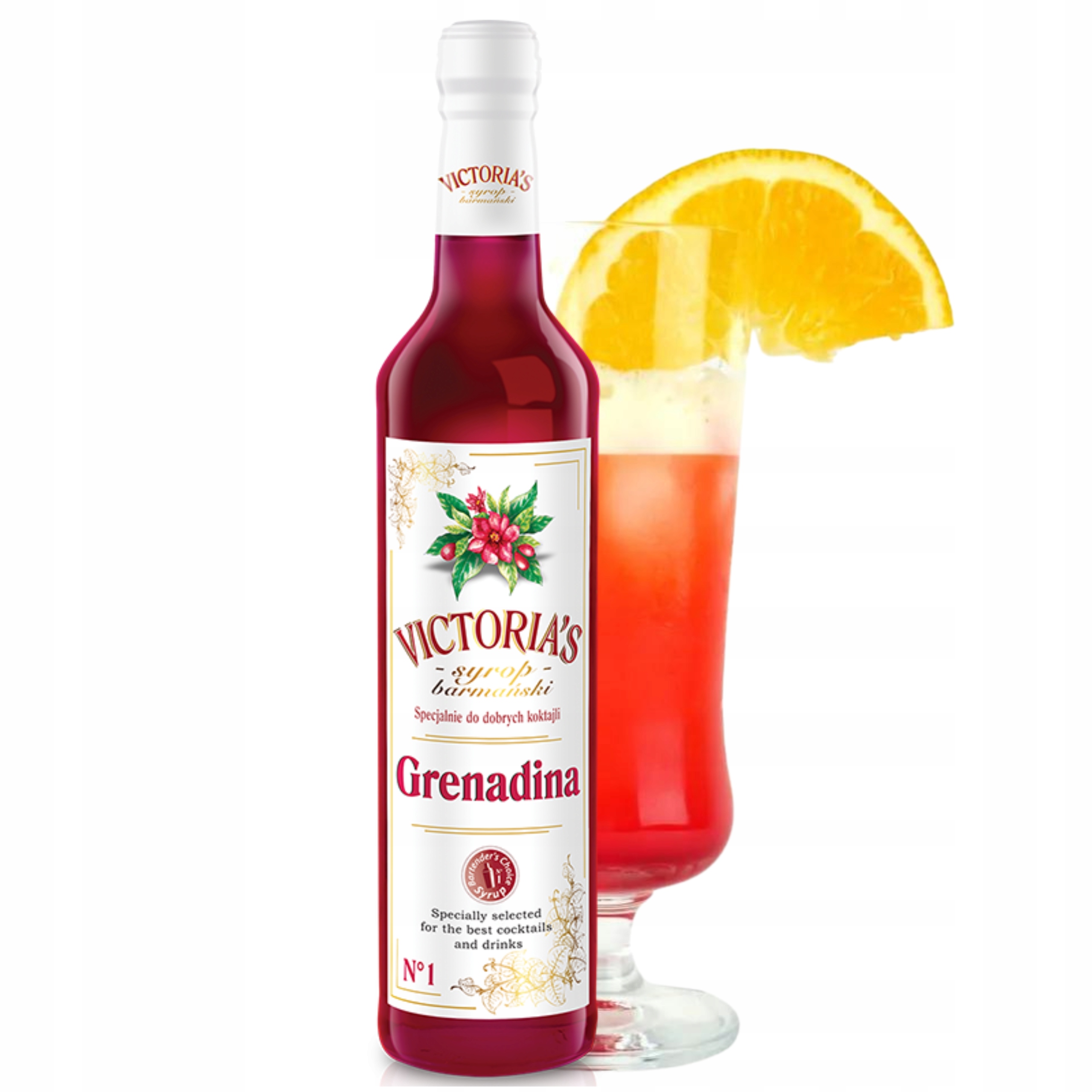 SYROP BARMAŃSKI GRENADINA VICTORIA'S KONCENTRAT DO DRINKÓW CYMES 490ML ...