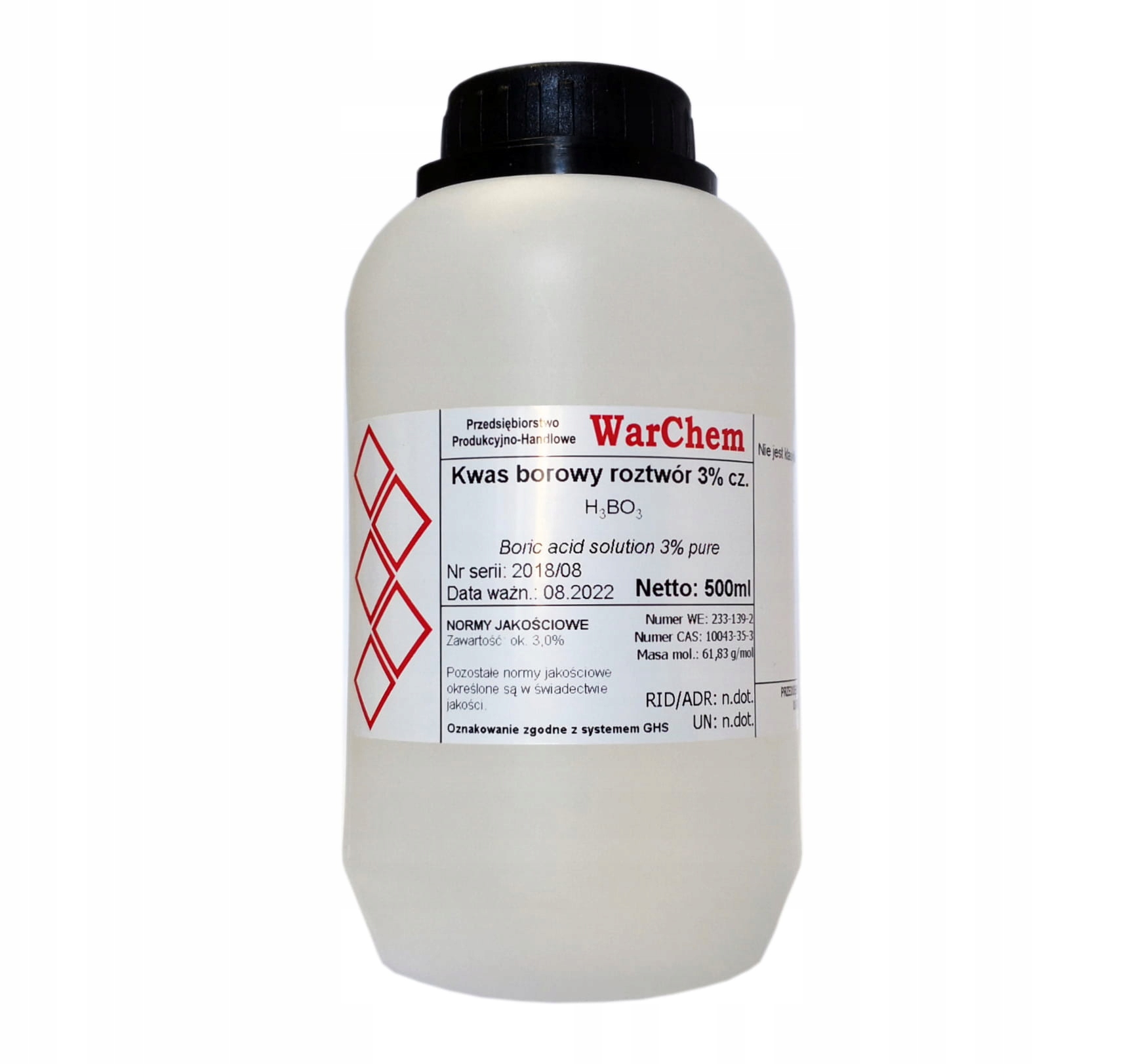 KWAS BOROWY 3% - 500ml WARCHEM [42386] (5907729311583) • Cena, Opinie ...